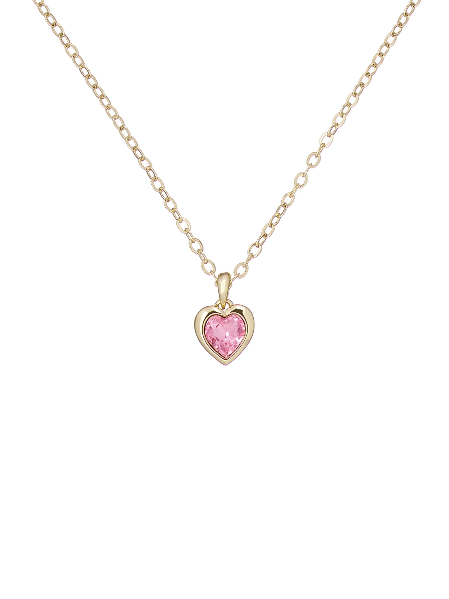 Buy Ted Baker Golden yellow HANNELA: Crystal Heart Pendant Necklace ...