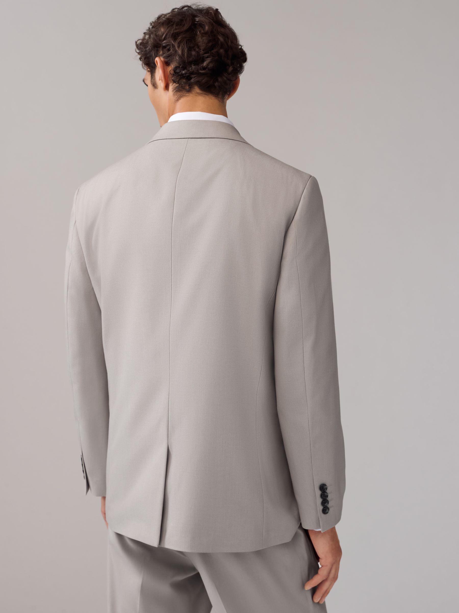 Buy Neutral Regular Fit Textured Suit Jacket from the Next UK online shop