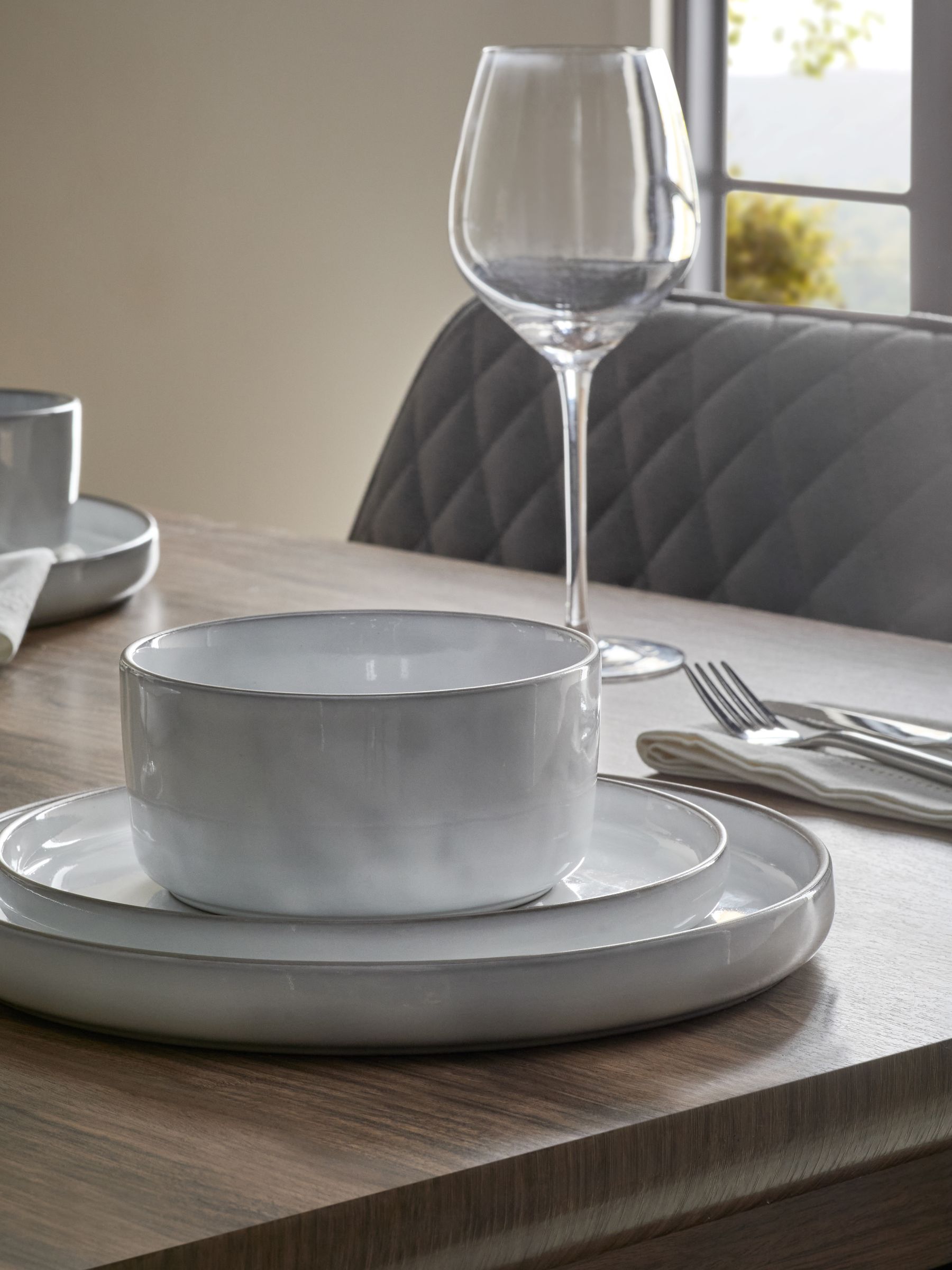 Buy 12 Piece Light Grey Cloud Dinner Set from the Next UK online shop