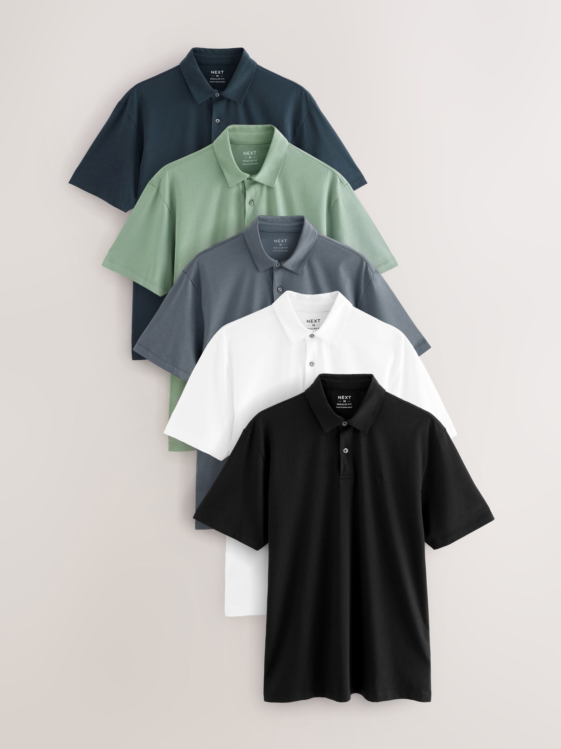 Buy Navy/Sage Green/Grey/White/Black Regular Fit Motionflex Short ...