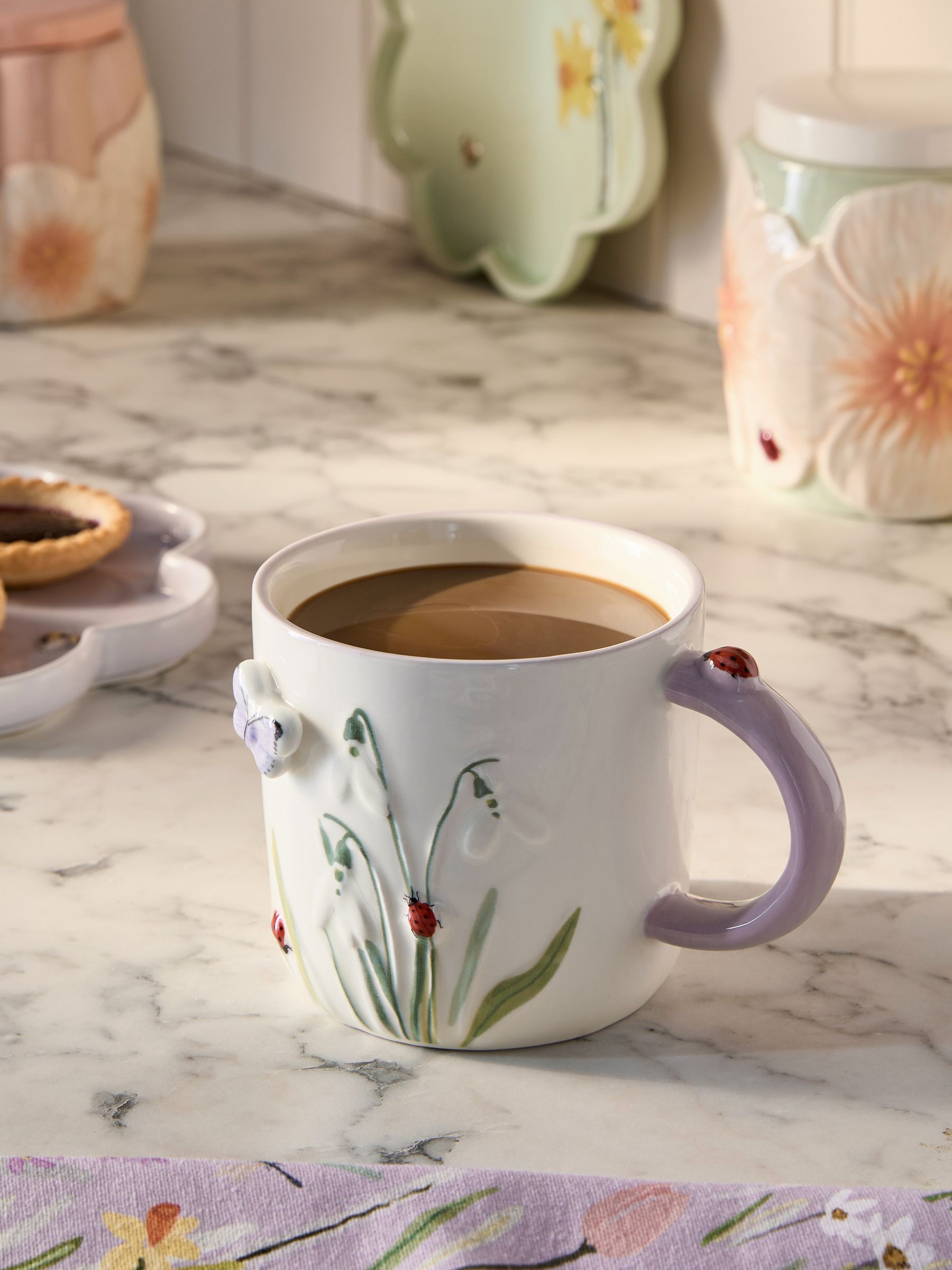 Buy Purple Floral Wildlife Mug from the Next UK online shop