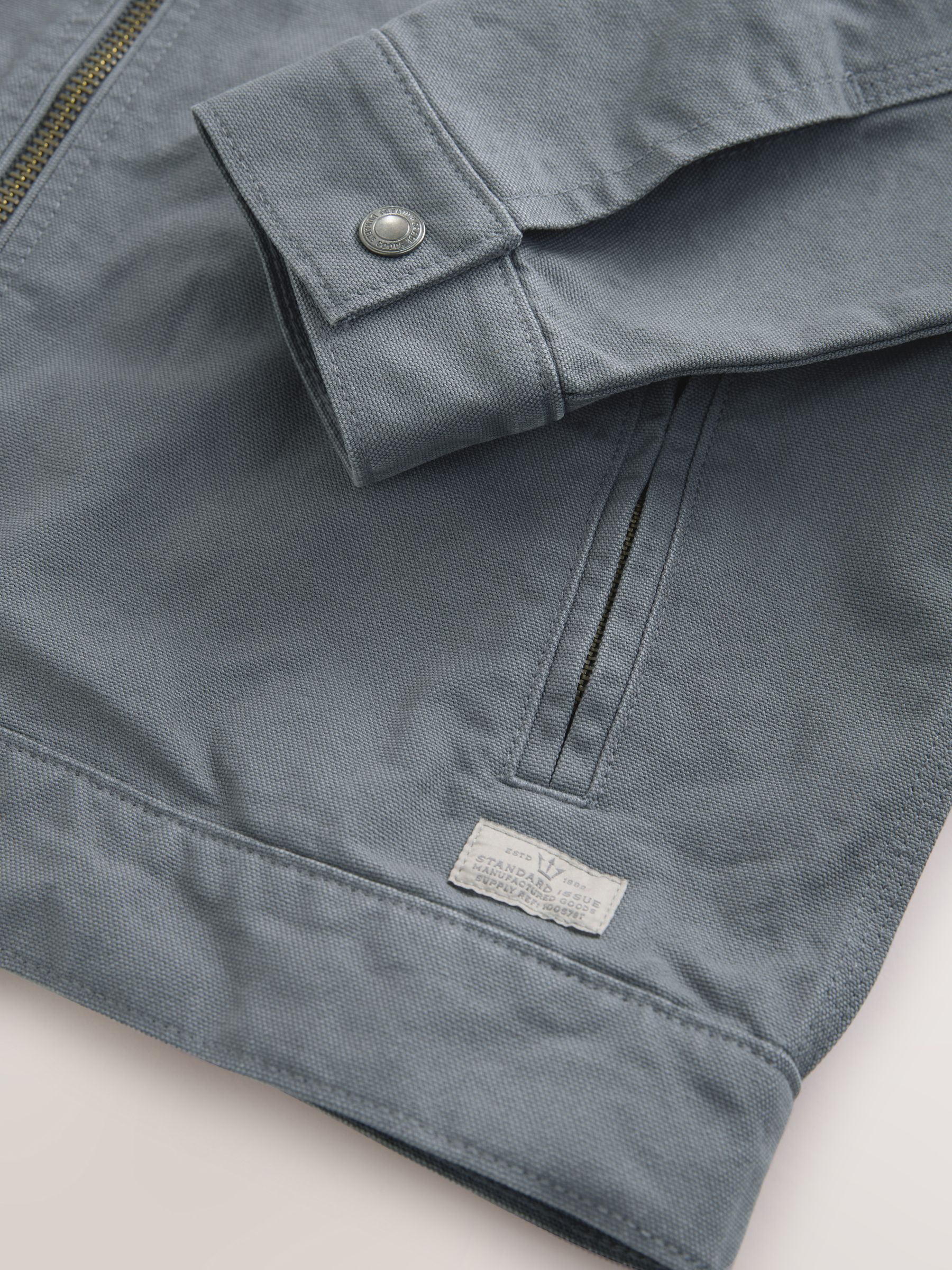 Buy Blue Canvas Worker Jacket with Corduroy Collar from the Next UK ...