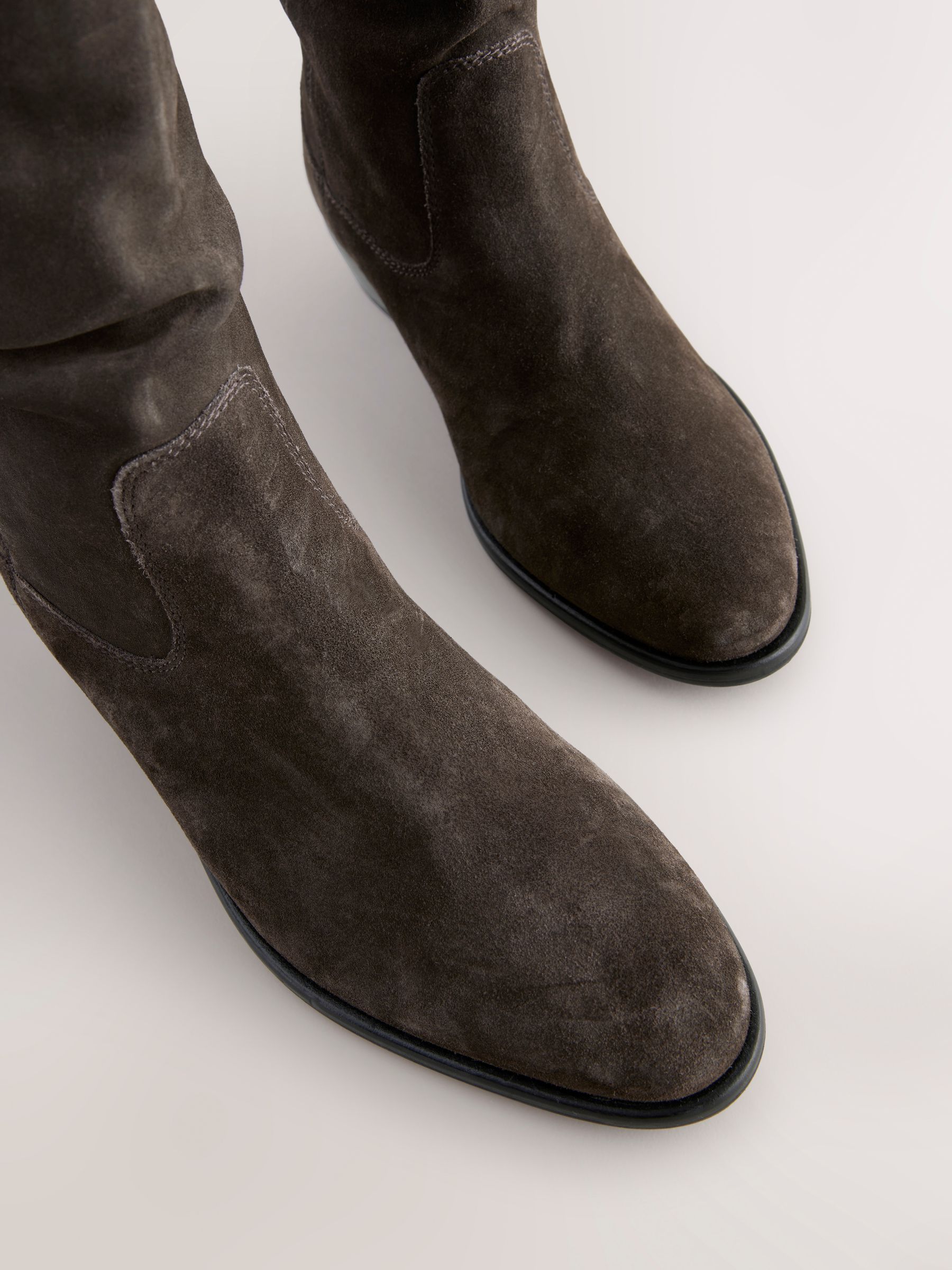 Buy Mink Brown Suede Standard/Wide Fit Forever Comfort® Slouch Ankle ...