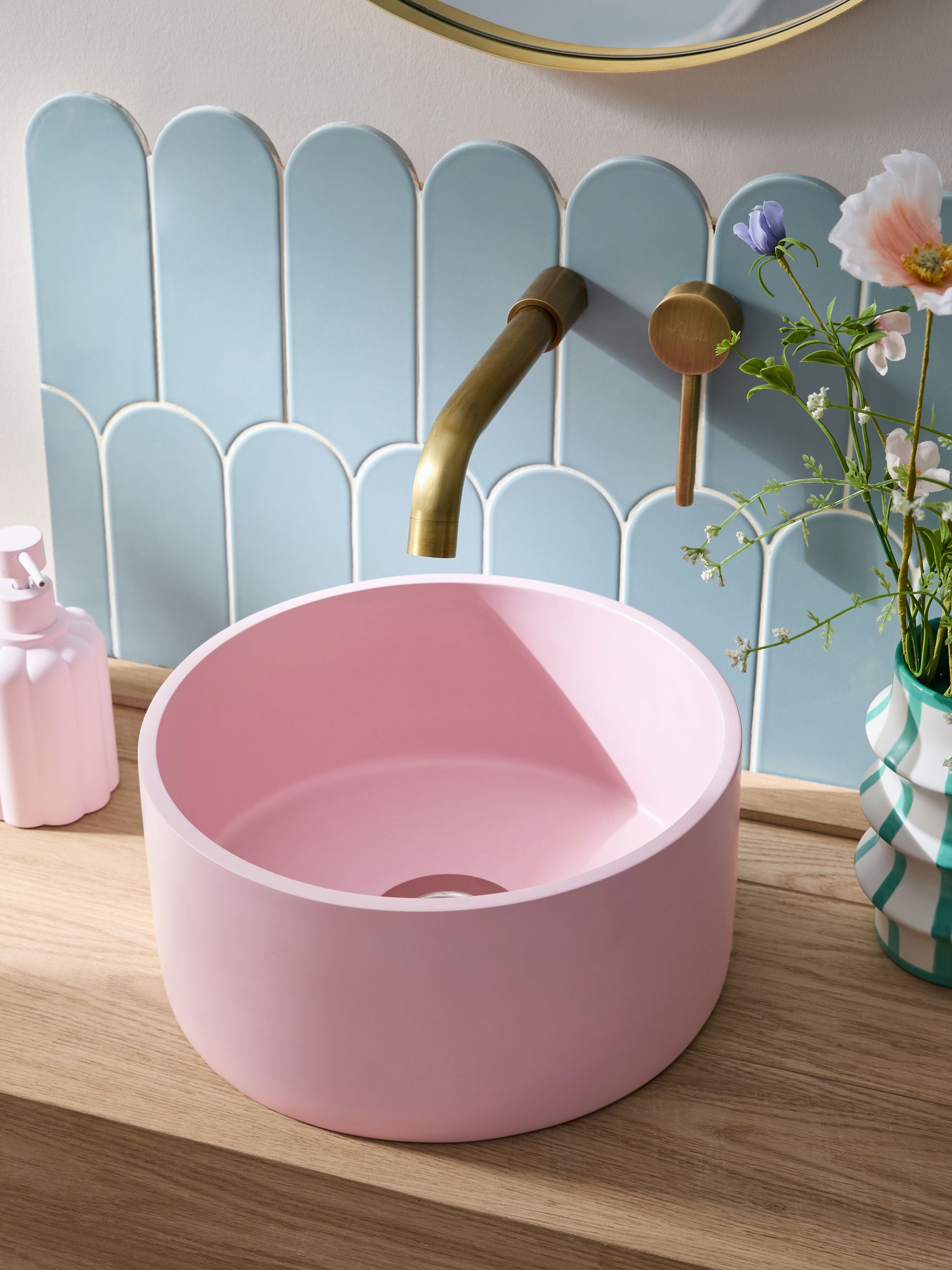 Buy Pink Round Resin Bathroom Sink Basin from the Next UK online shop