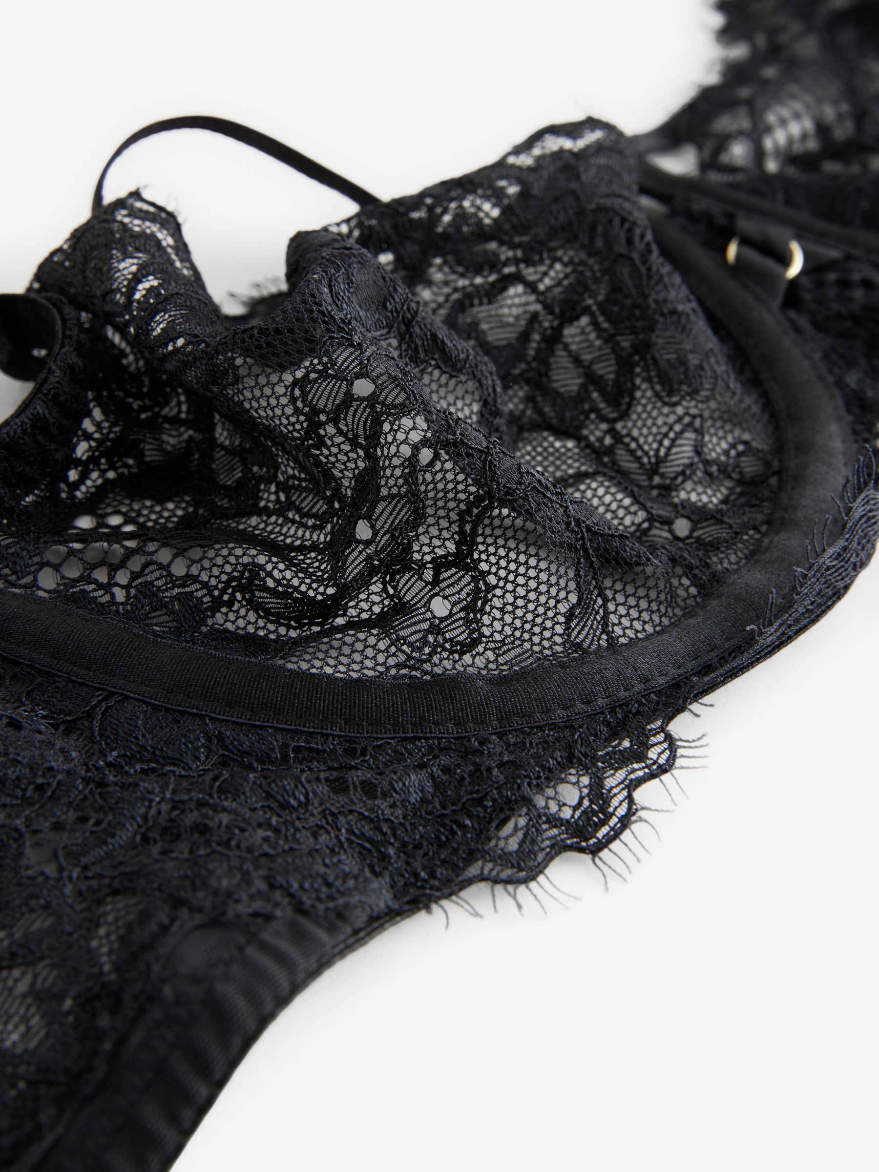 Buy Black Non Pad Balcony A-E Lace Bra from the Next UK online shop