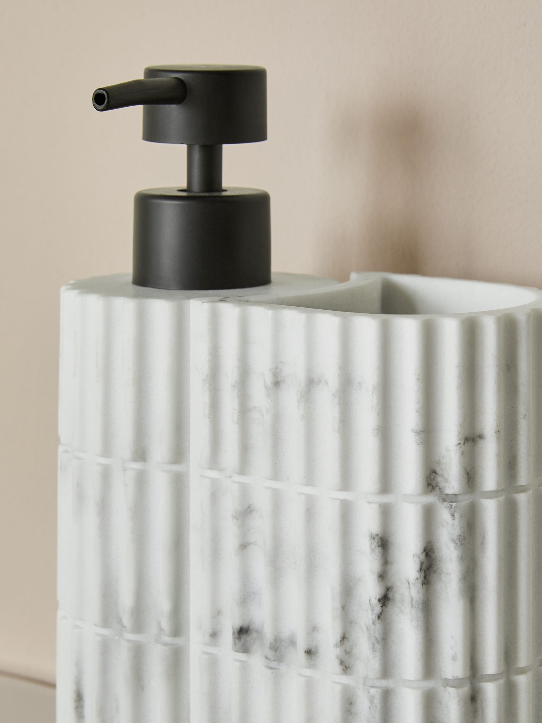 Buy White Marble Effect Rib Soap Tidy Dispenser from the Next UK online ...