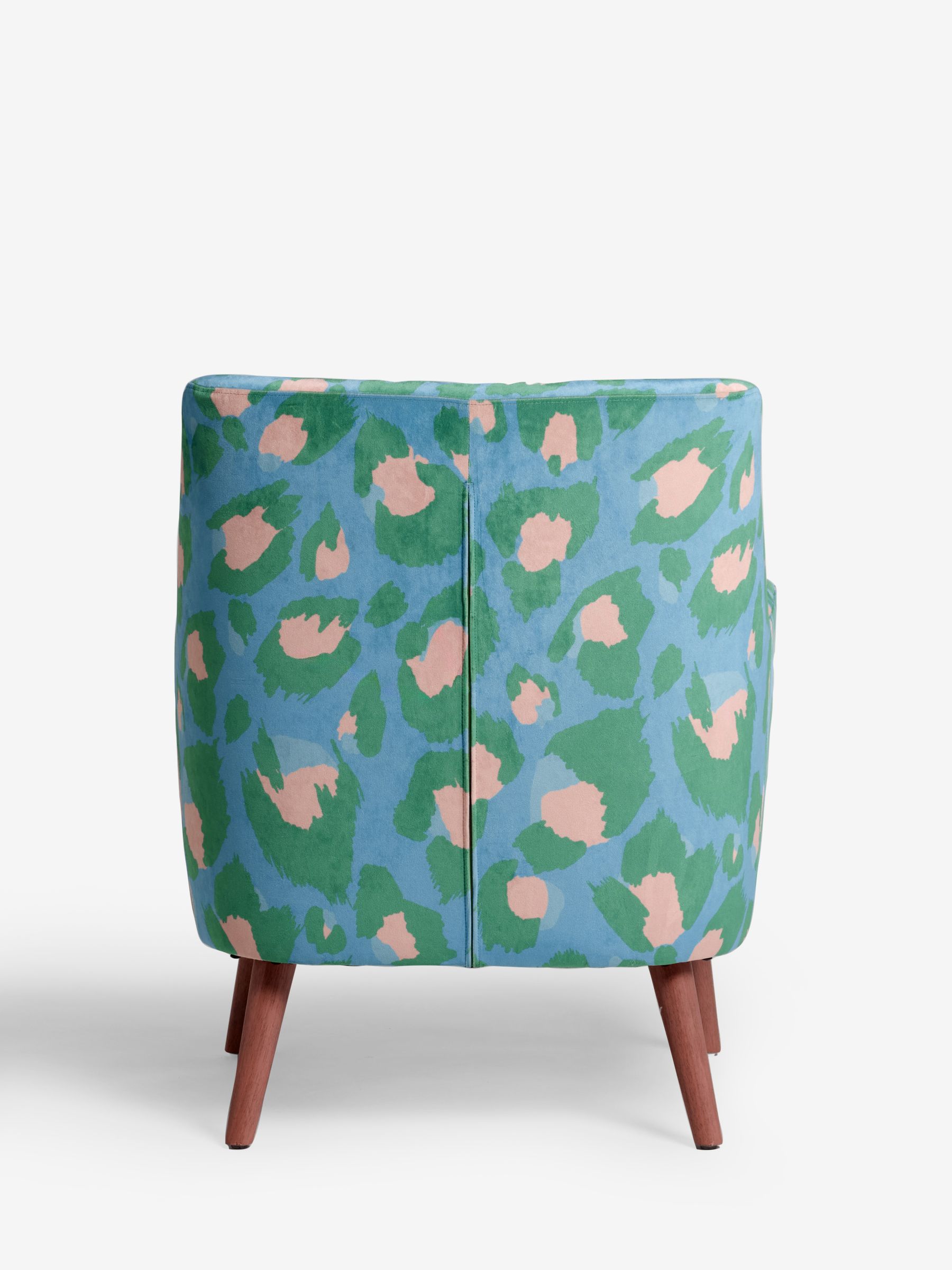 Buy Eleanor Bowmer Blue Carter Leopard Print Velvet Chair from the Next ...