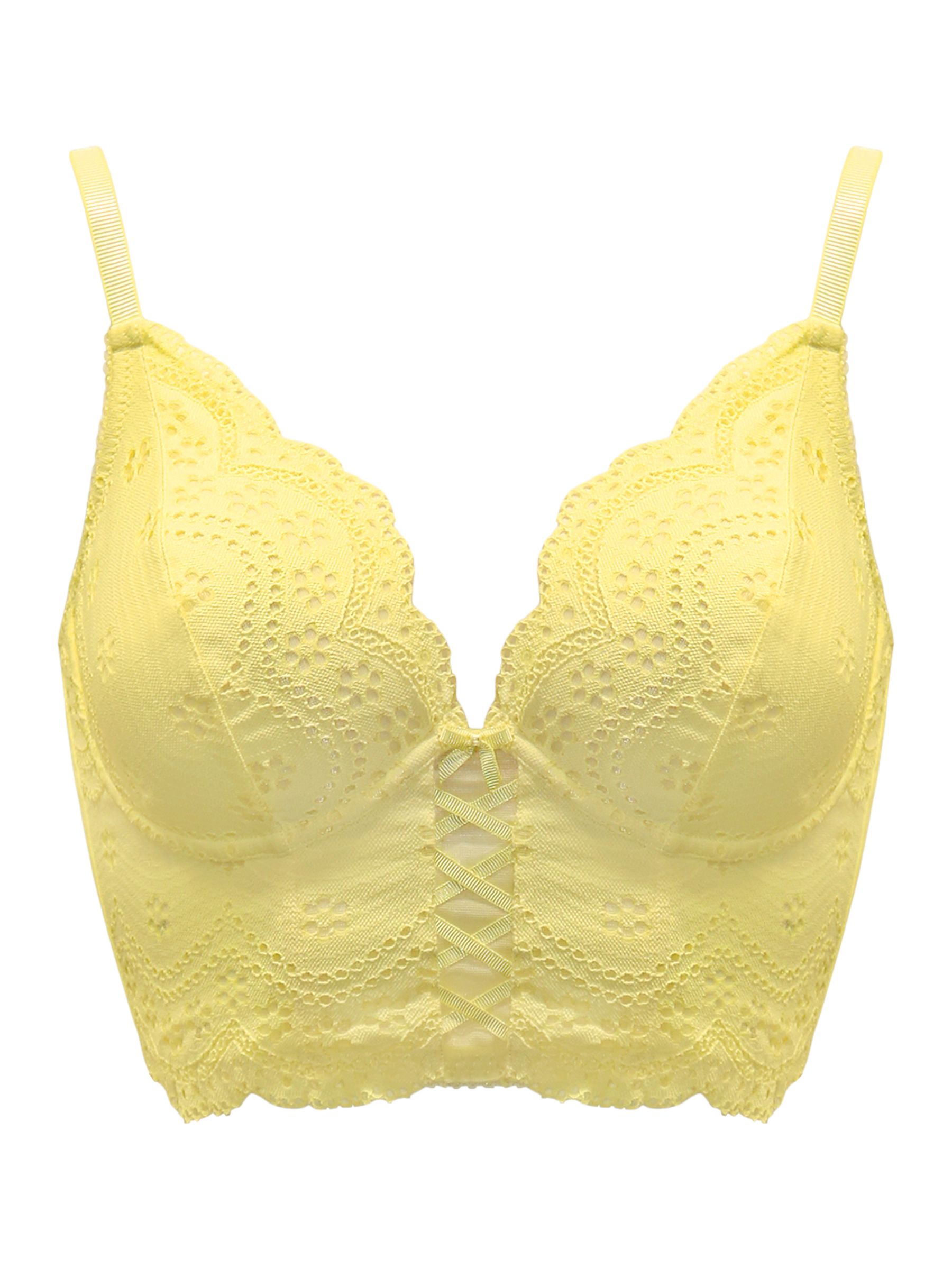 Buy Pour Moi Yellow Bustier Swoon Underwired Bustier Bra from the Next ...