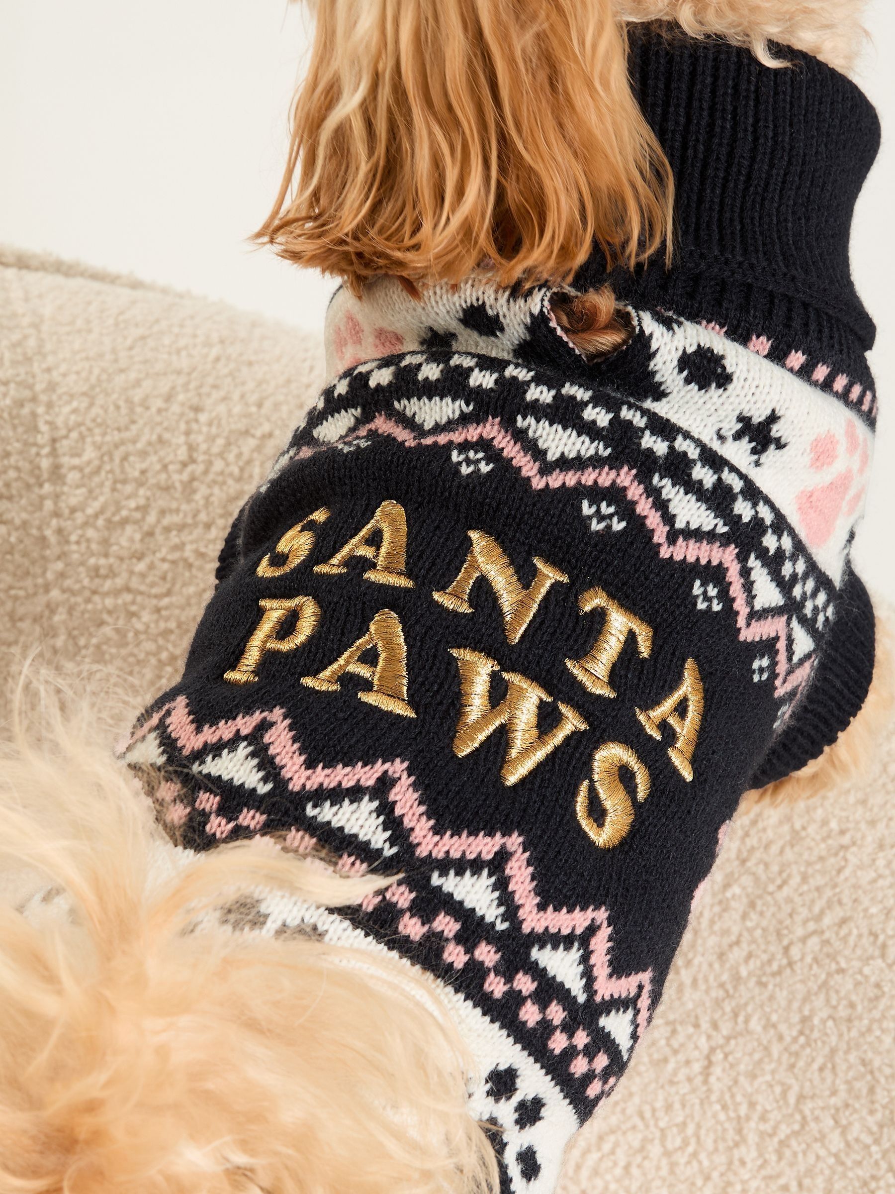 Buy Lipsy Navy Blue Christmas Novelty Dog Jumper from the Next UK ...