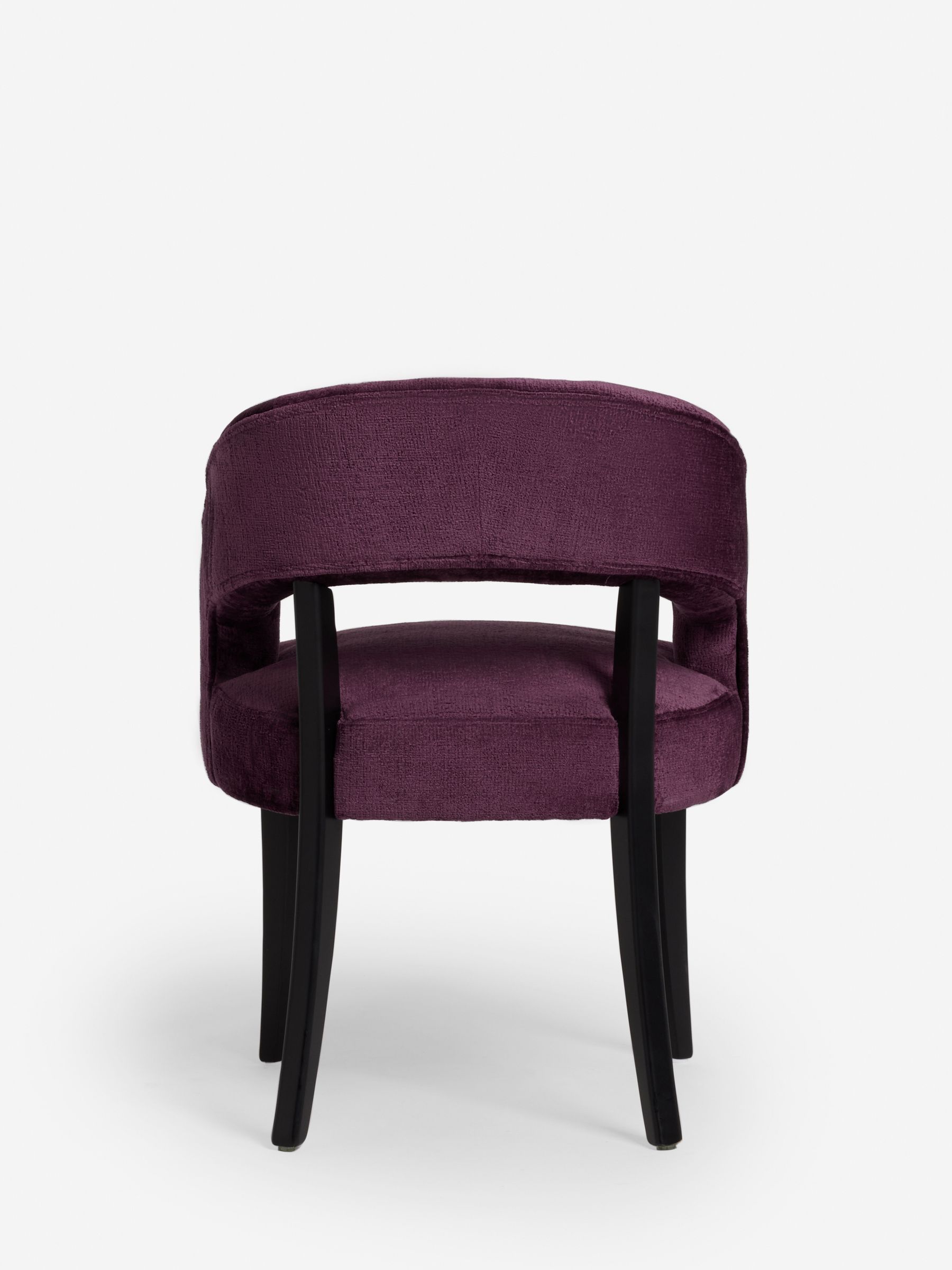 Buy Set of 2 Plush Chenille Plum Black Leg Remi Dining Chairs from Next ...