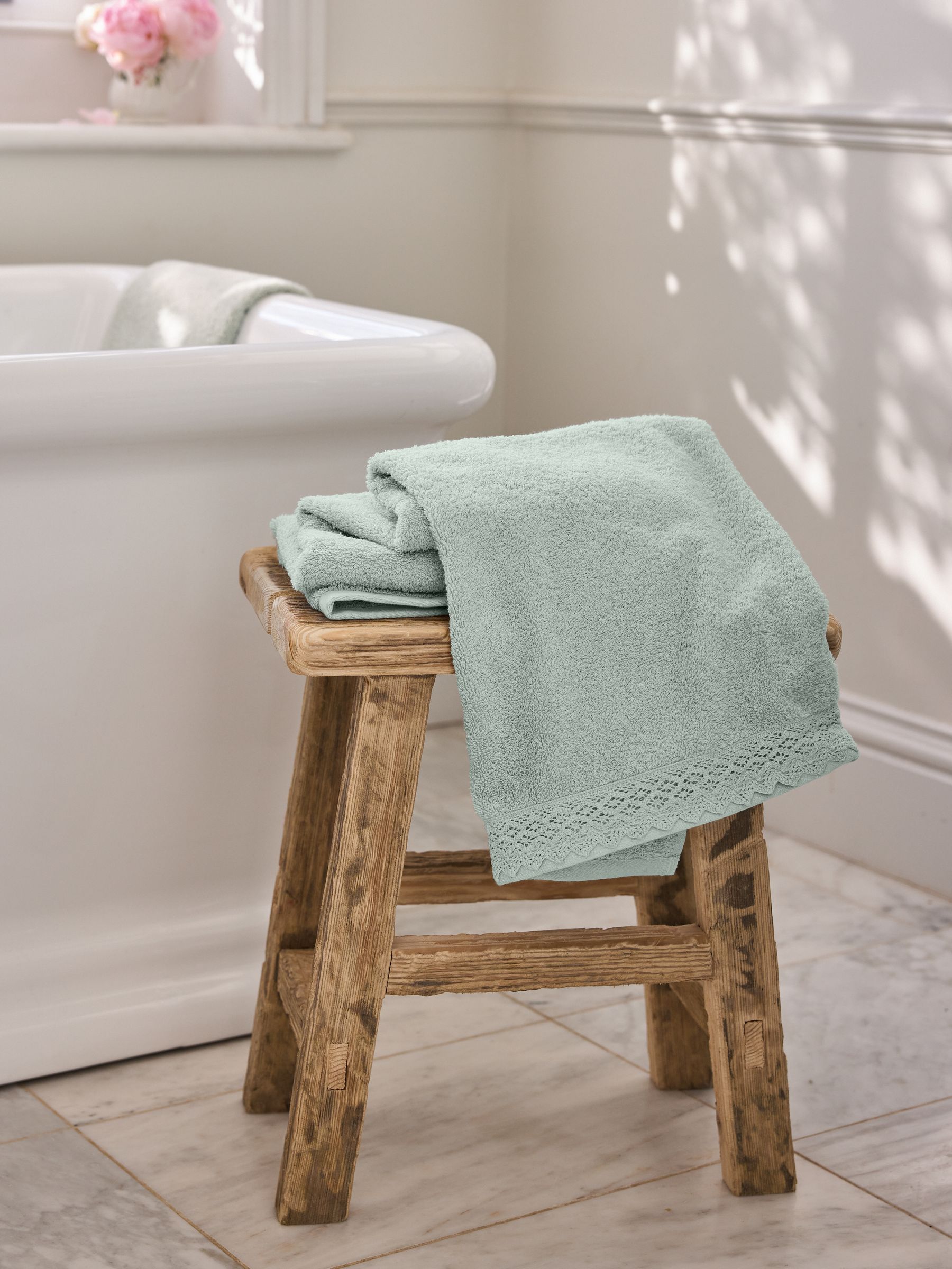 Buy Shabby Chic by Rachel Ashwell® Sage Green Crochet Lace 100% Cotton ...