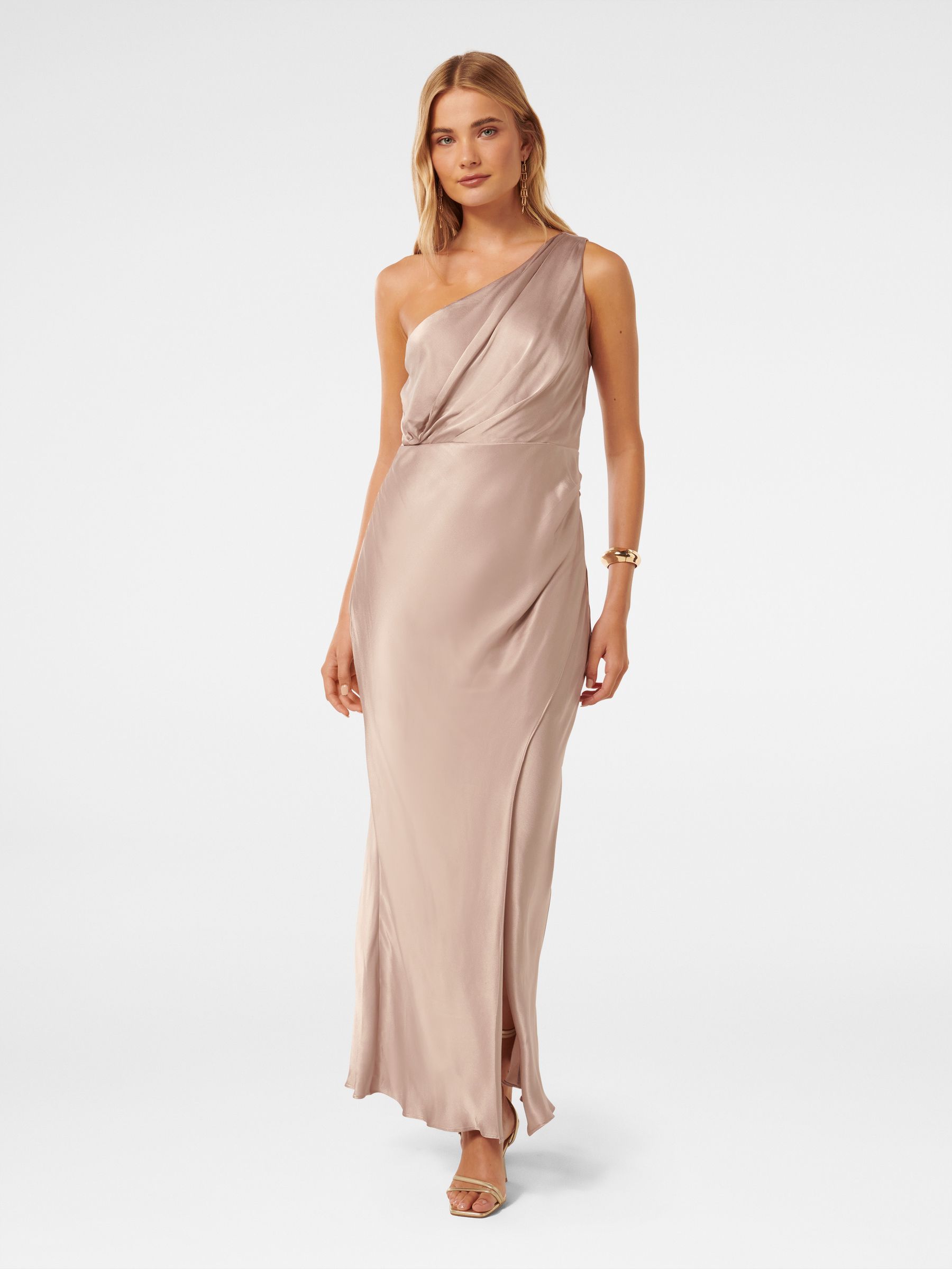 Buy Forever New Nude Emily Petite One Shoulder Maxi Dress from Next Ireland