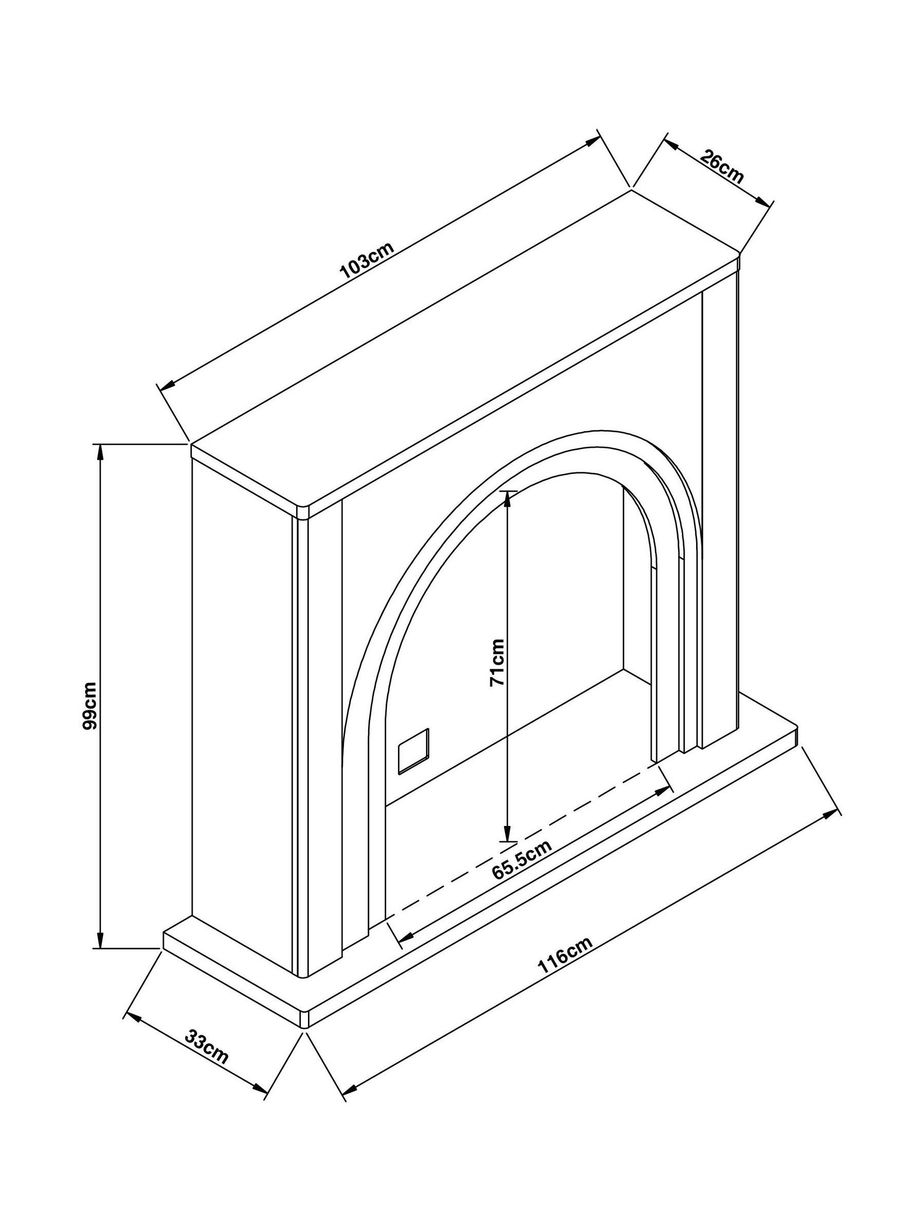 Buy Natural Arches Fire Surround from the Next UK online shop