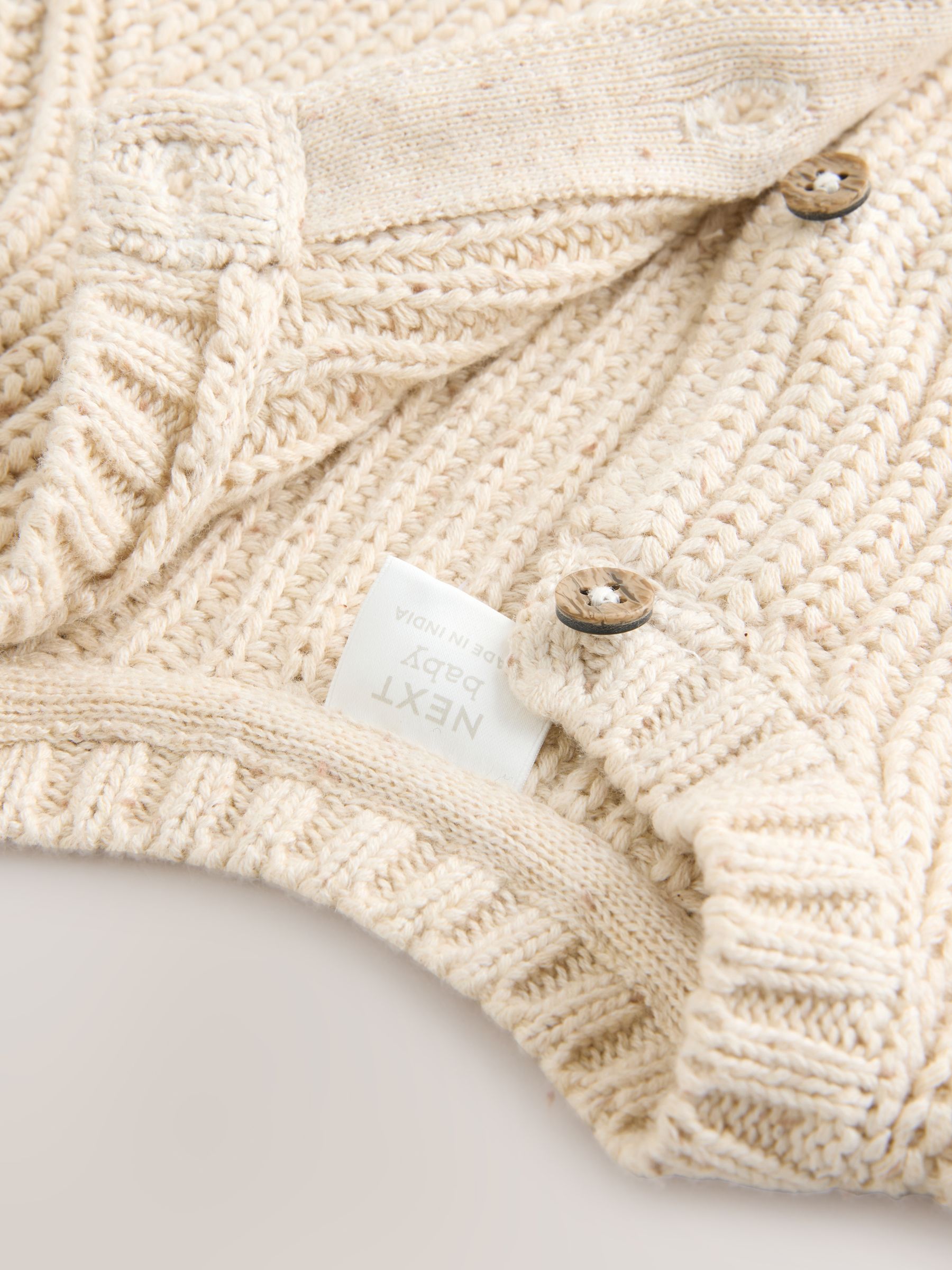 Buy Neutral Milk Club Chunky Knitted Embroidered Baby Cardigan from the ...