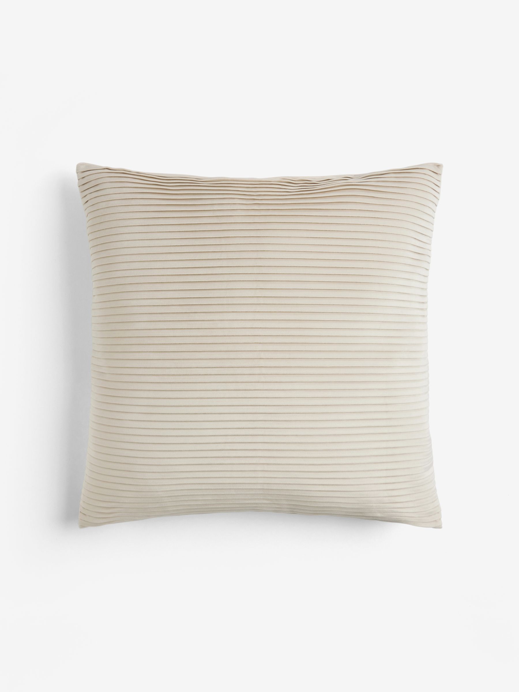 Buy Light Natural 59 x 59cm Velvet Pleat Cushion from the Next UK ...