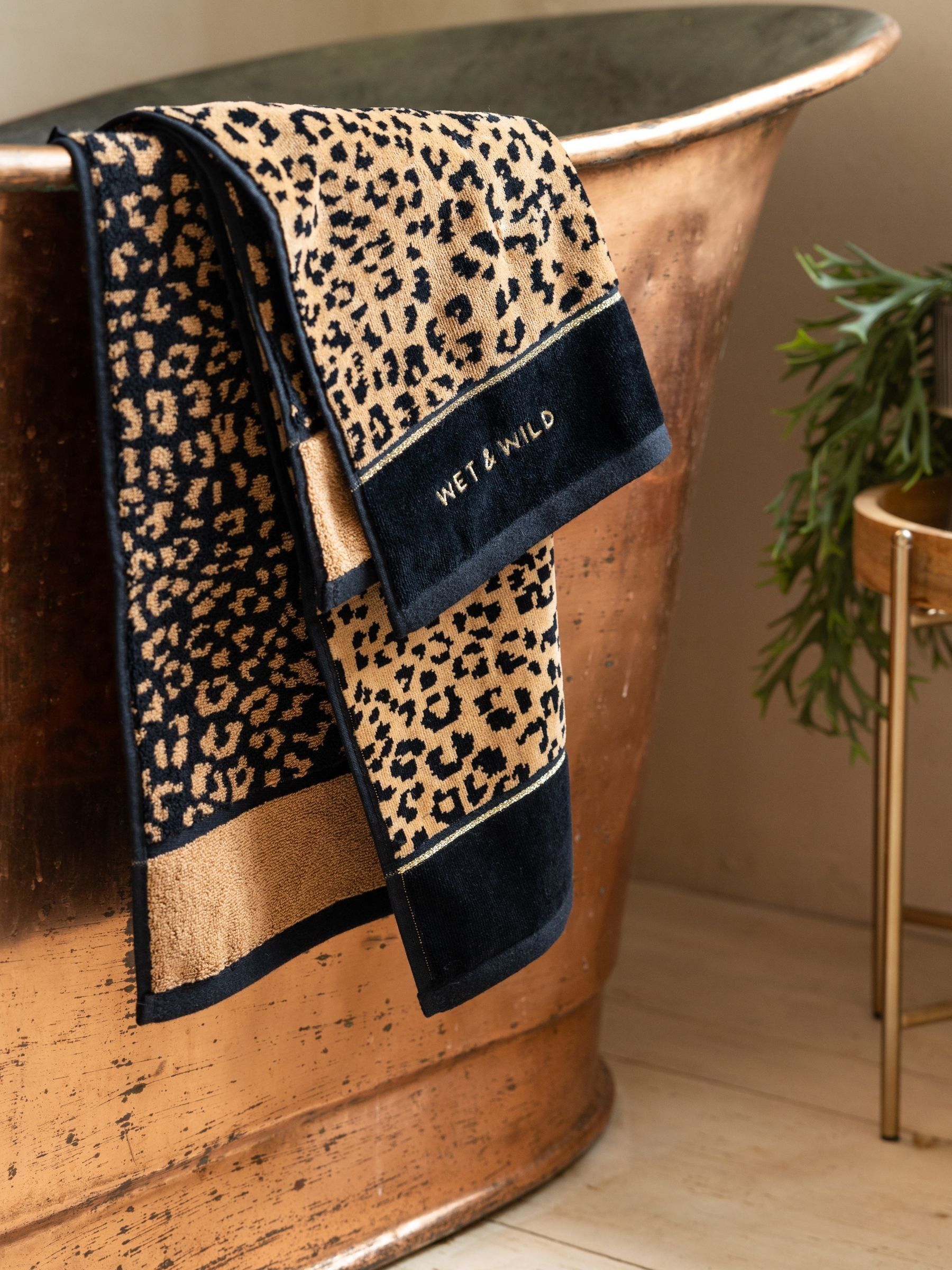 Buy Rockett St George Leopard Wet & Wild Slogan 100% Cotton Velour ...