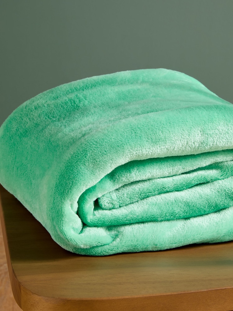 mint green throw