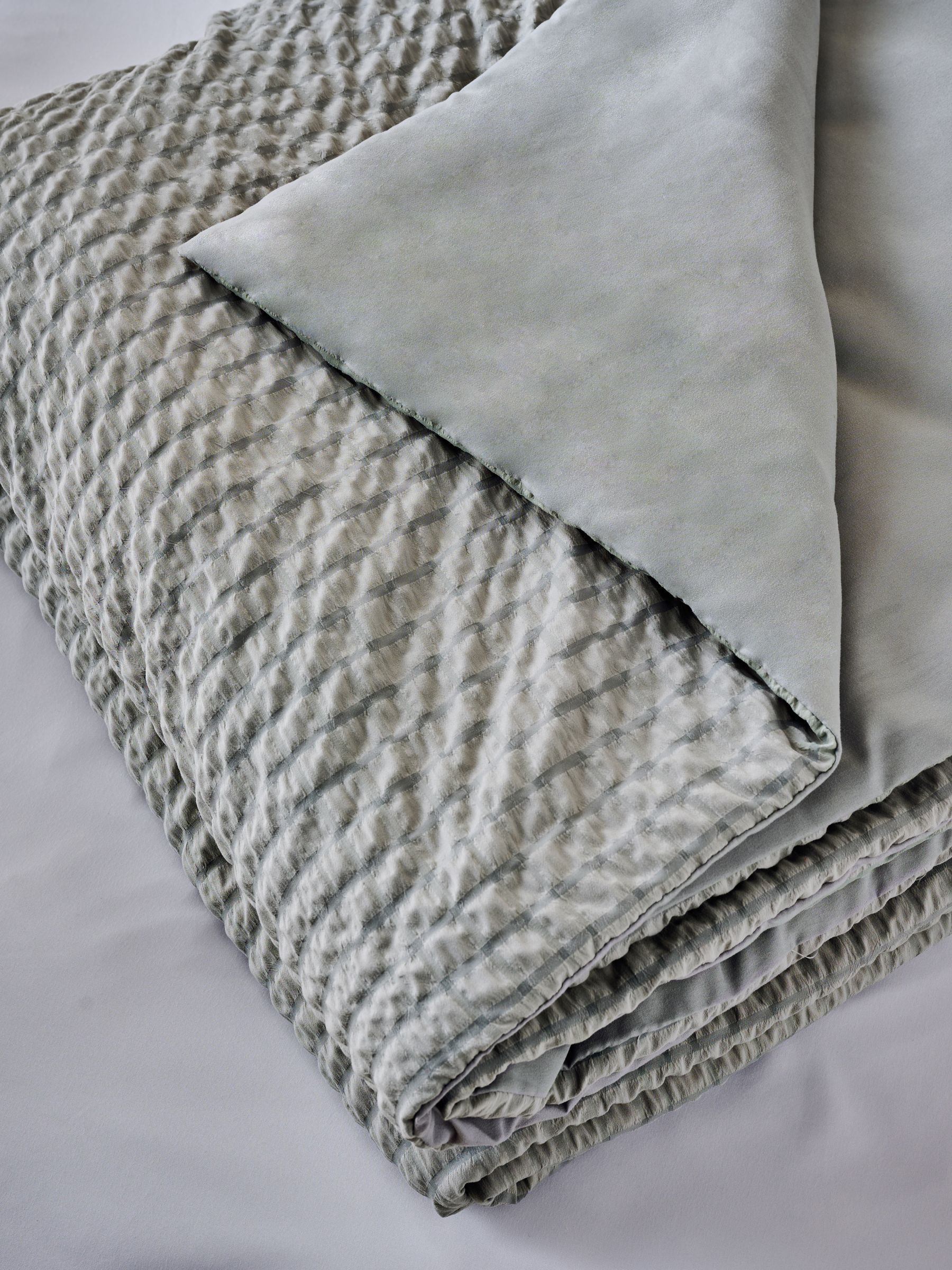 Buy Grey Crinkle Textured Bedspread from the Next UK online shop