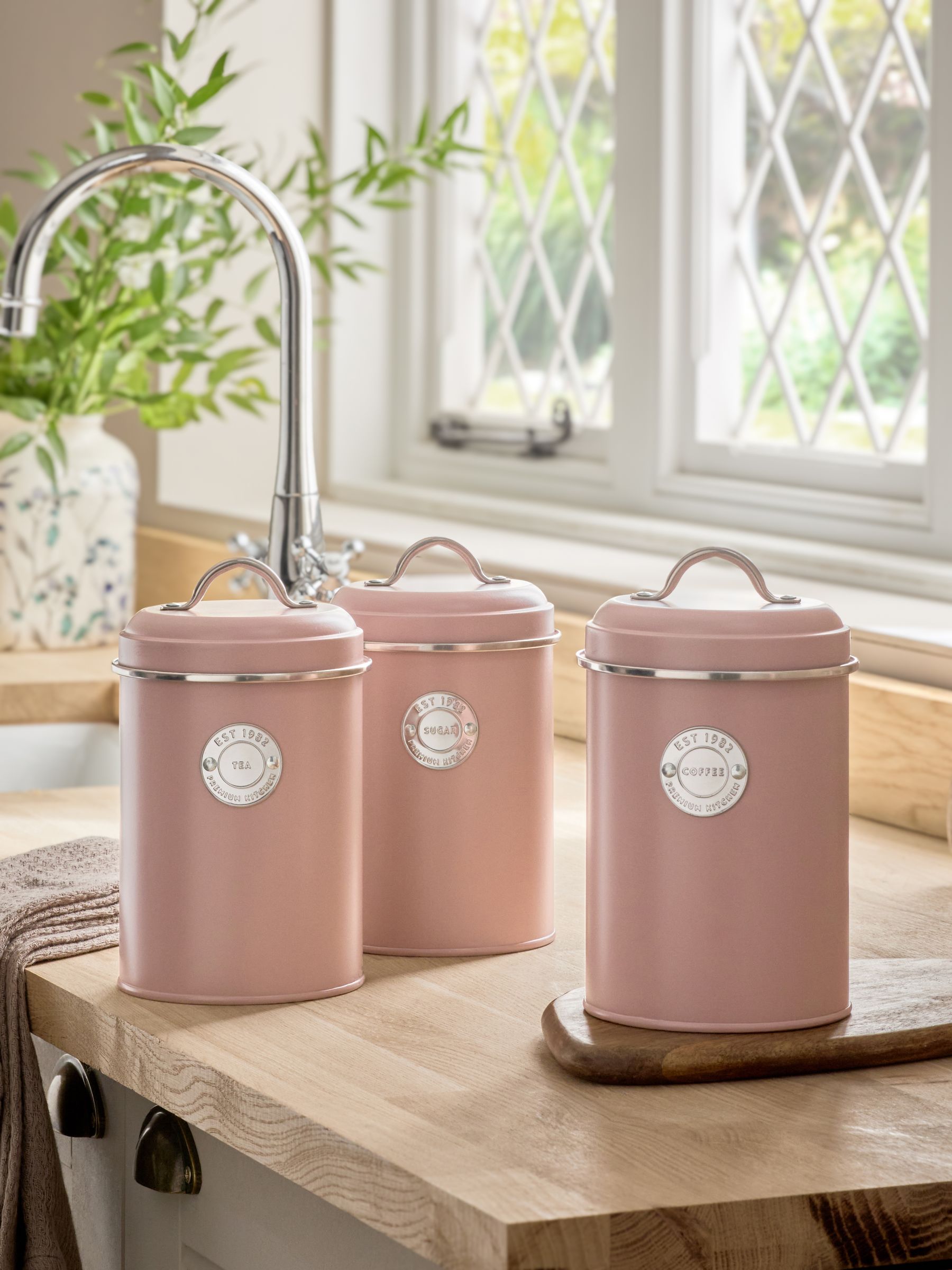 Buy Set of 3 Pink Badge Storage Jars from the Next UK online shop