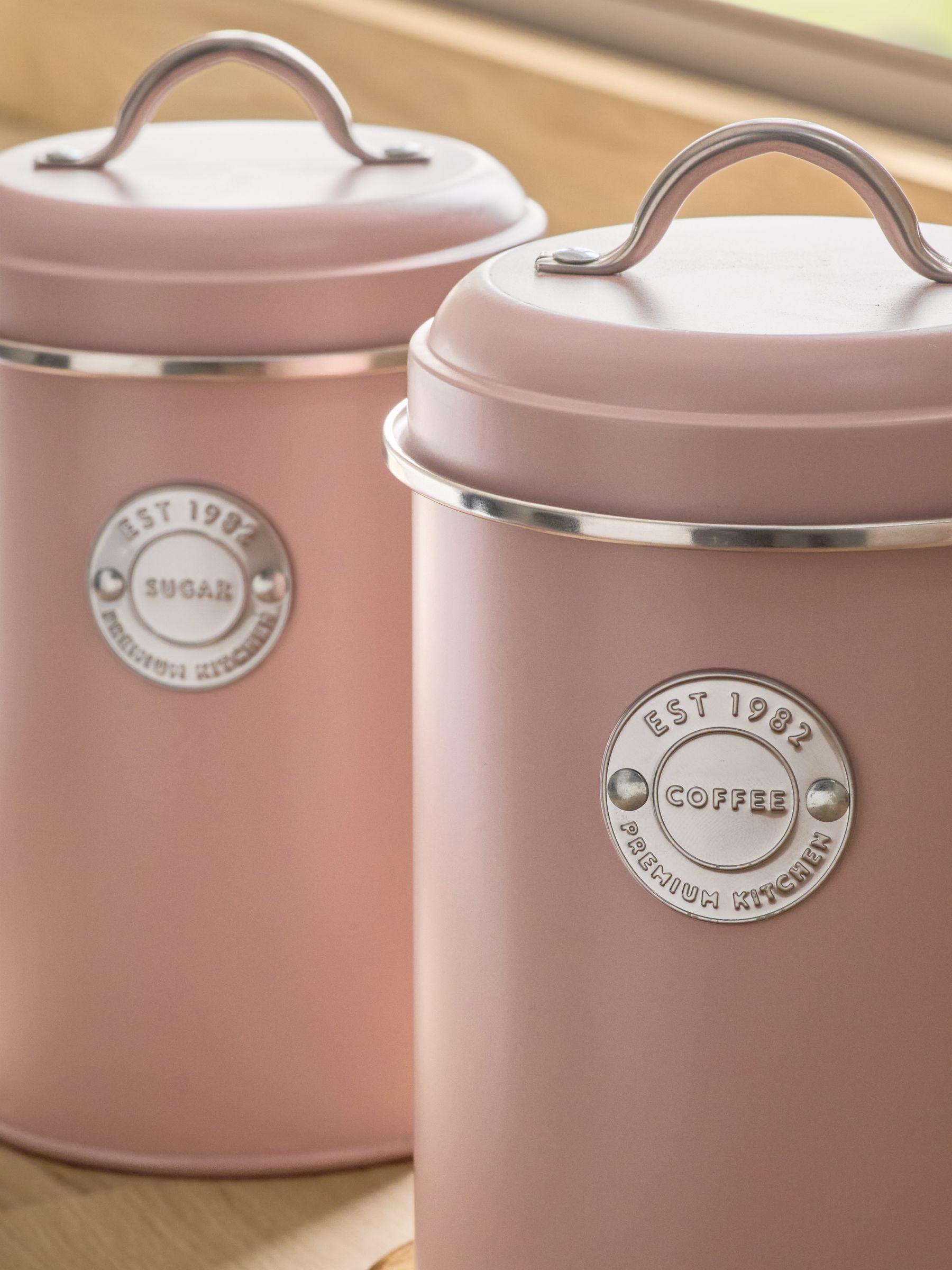 Buy Set of 3 Pink Badge Storage Jars from the Next UK online shop