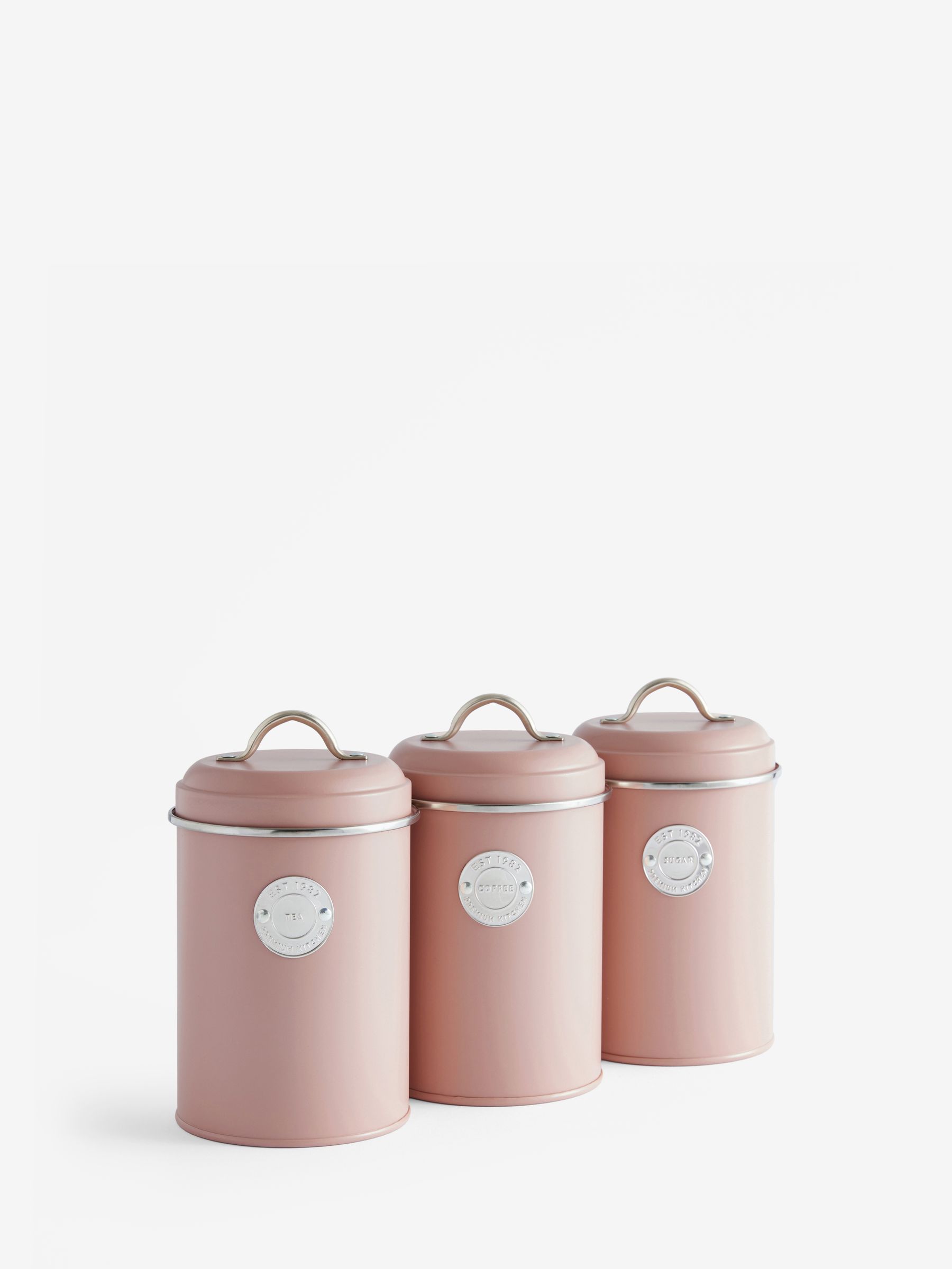 Buy Set of 3 Pink Badge Storage Jars from the Next UK online shop