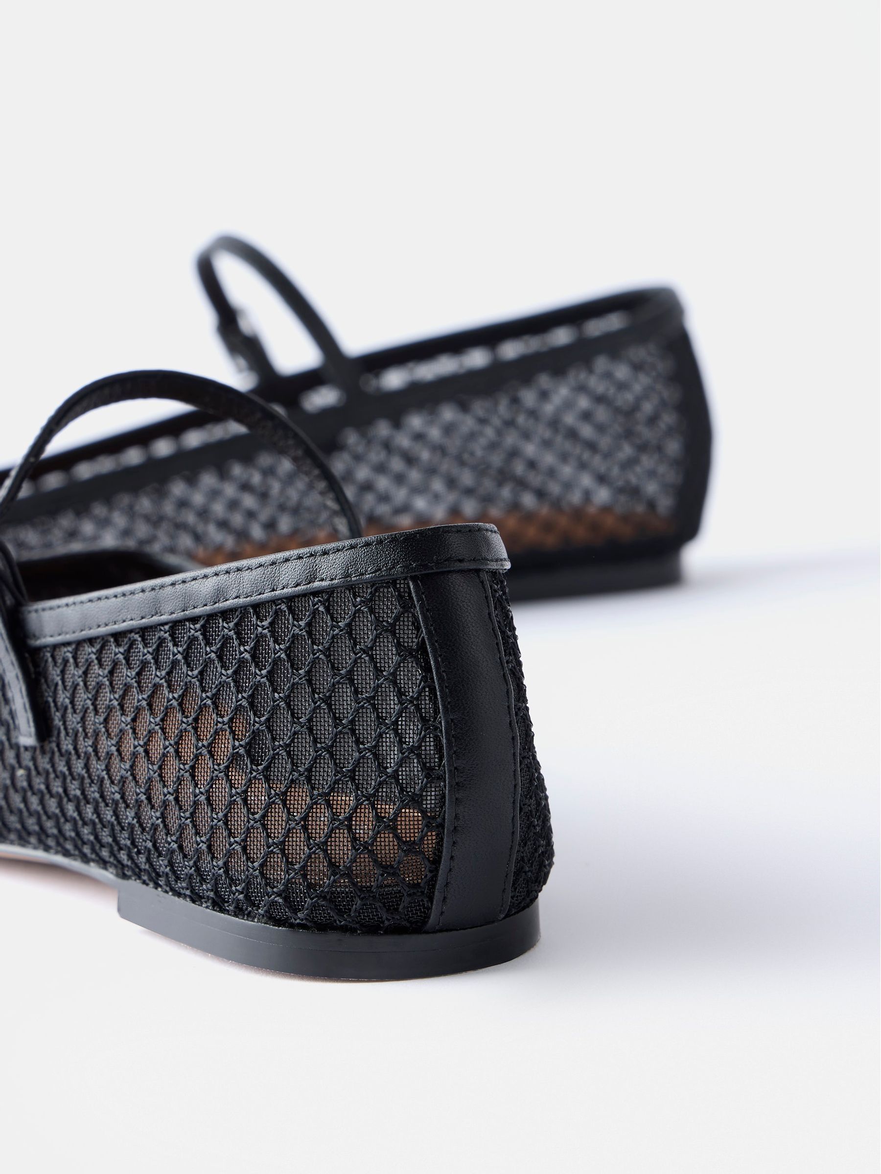 Buy Mint Velvet Black Mesh Ballet Pumps from the Next UK online shop