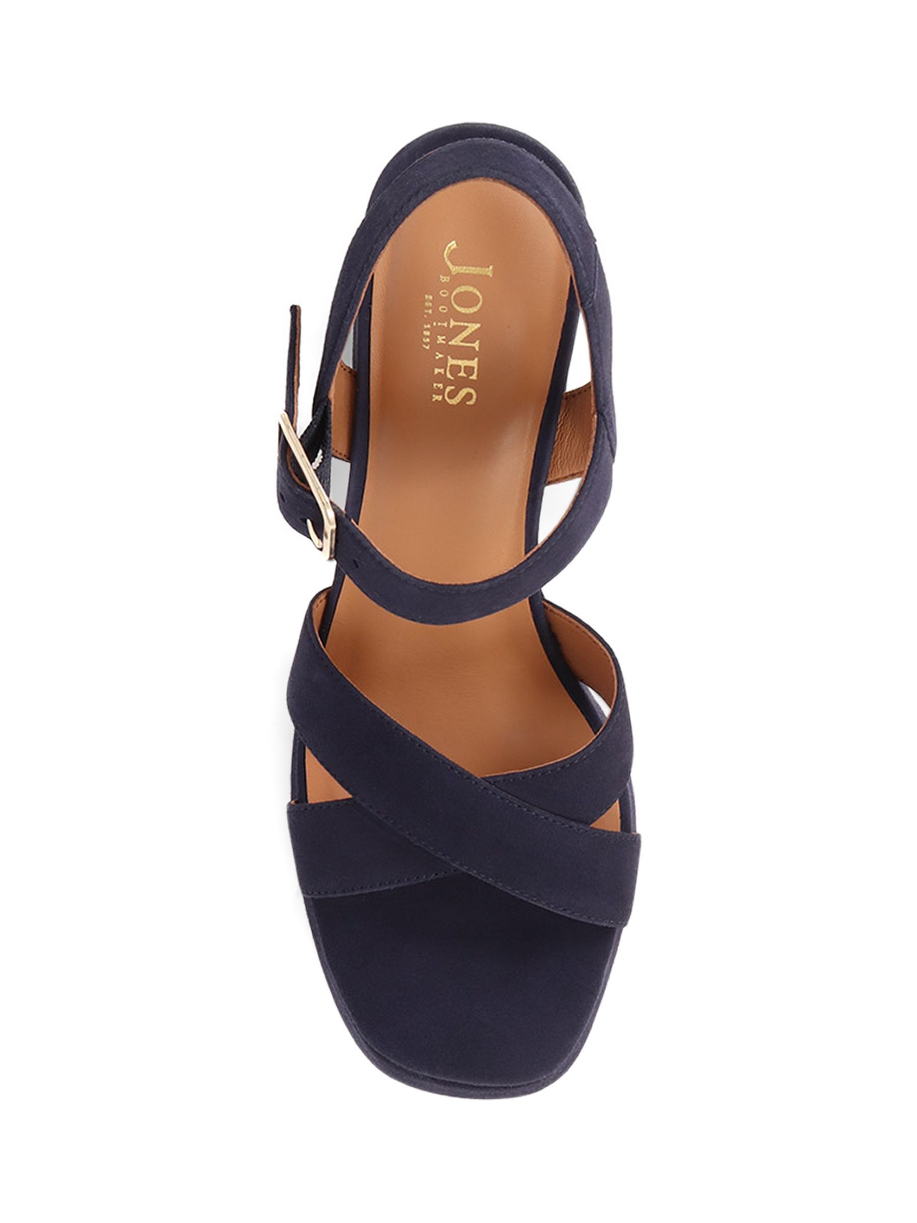 Buy Jones Bootmaker Navy Gladiola2 Leather Platform Sandals from the ...