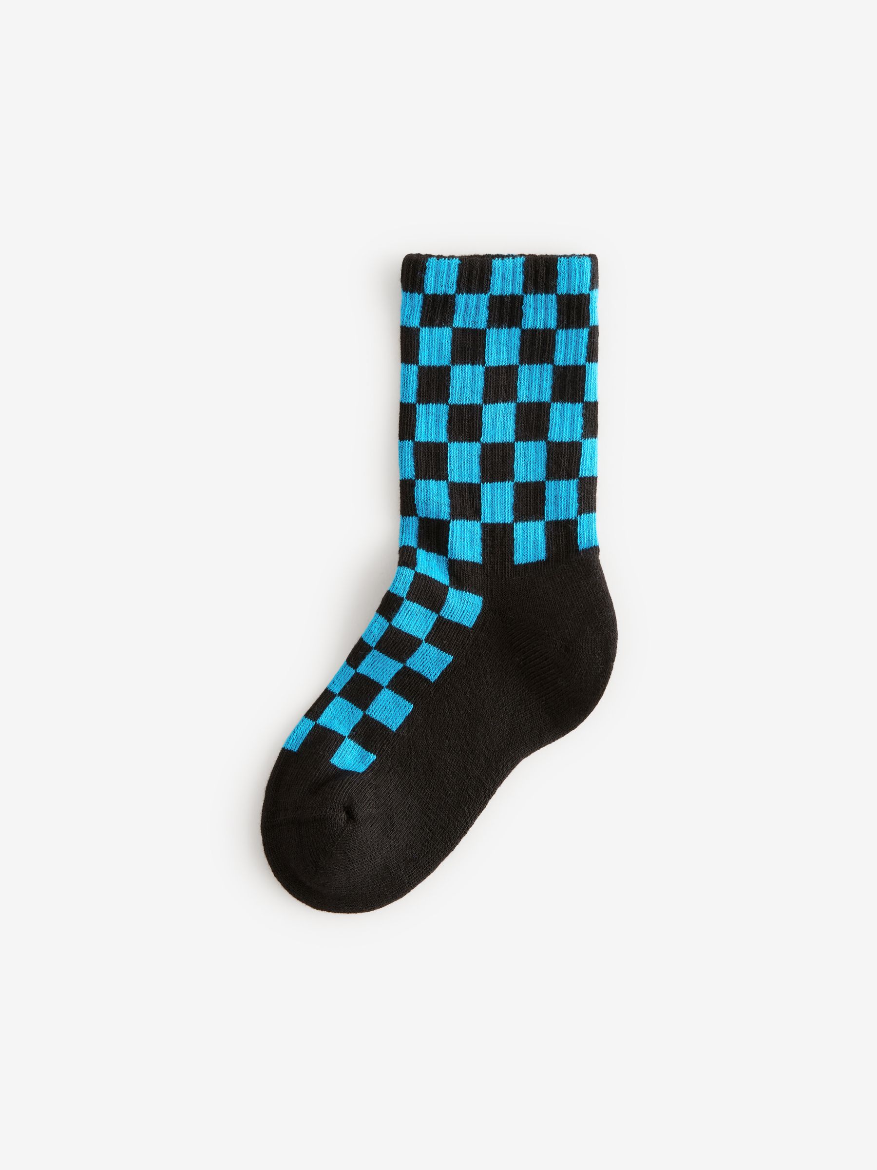 Buy Checkerboard Cushioned Footbed Cotton Rich Ribbed Socks 3 Pack from ...