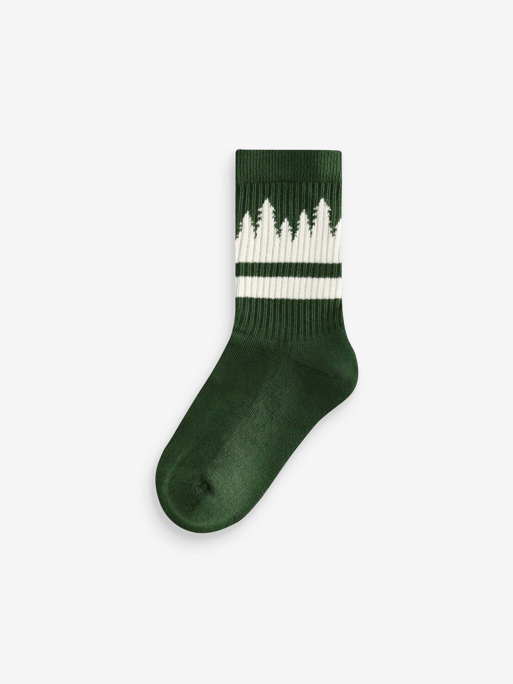 Buy Multi Cushioned Footbed Cotton Rich Ribbed Tipped Socks 5 Pack from ...