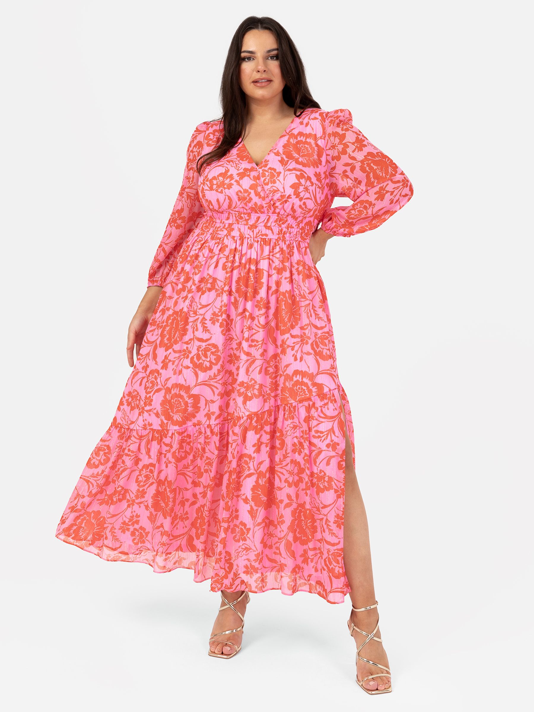 Buy Lovedrobe Wrap Front Maxi Dress With Elasticated Waist Detail from ...