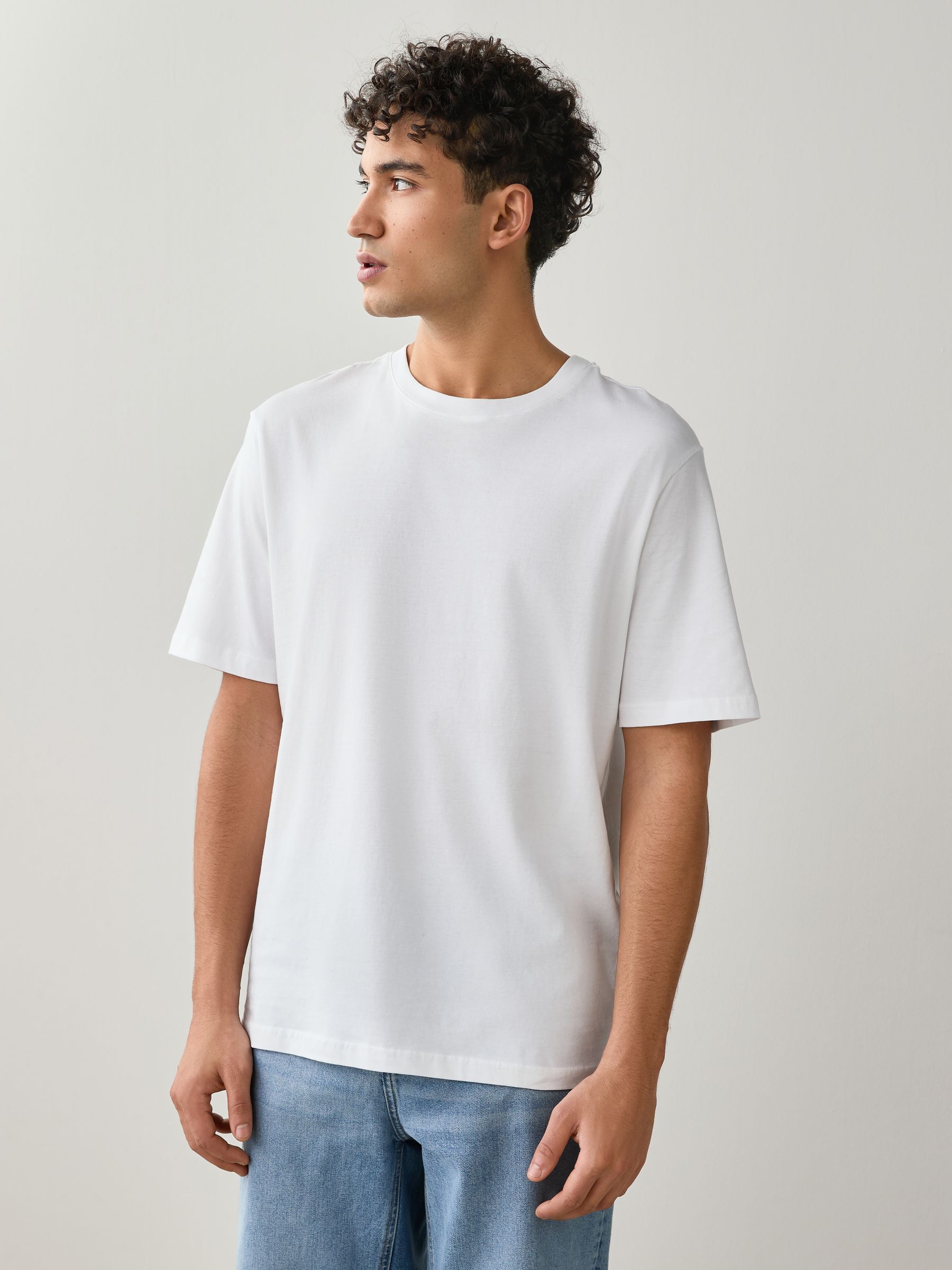 Buy White Regular Fit Essential Cotton T-Shirts 6 Pack from the Next UK ...