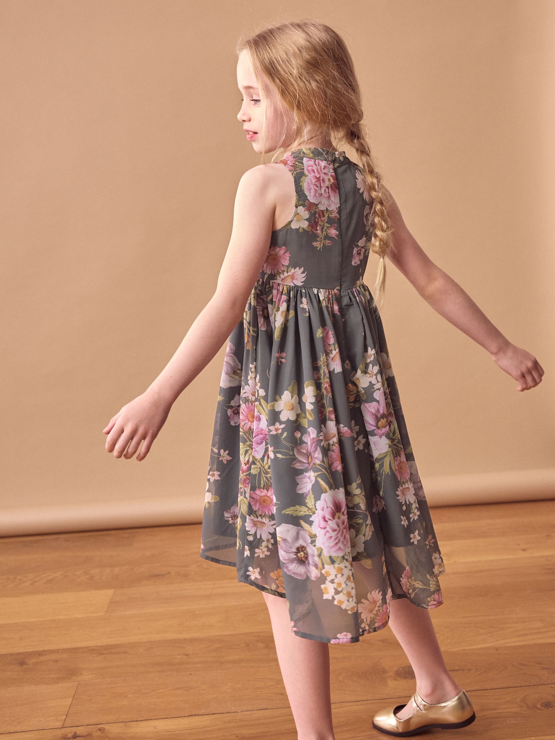 Buy Grey Embellished Occasion Dress (3-16yrs) from Next United Arab ...