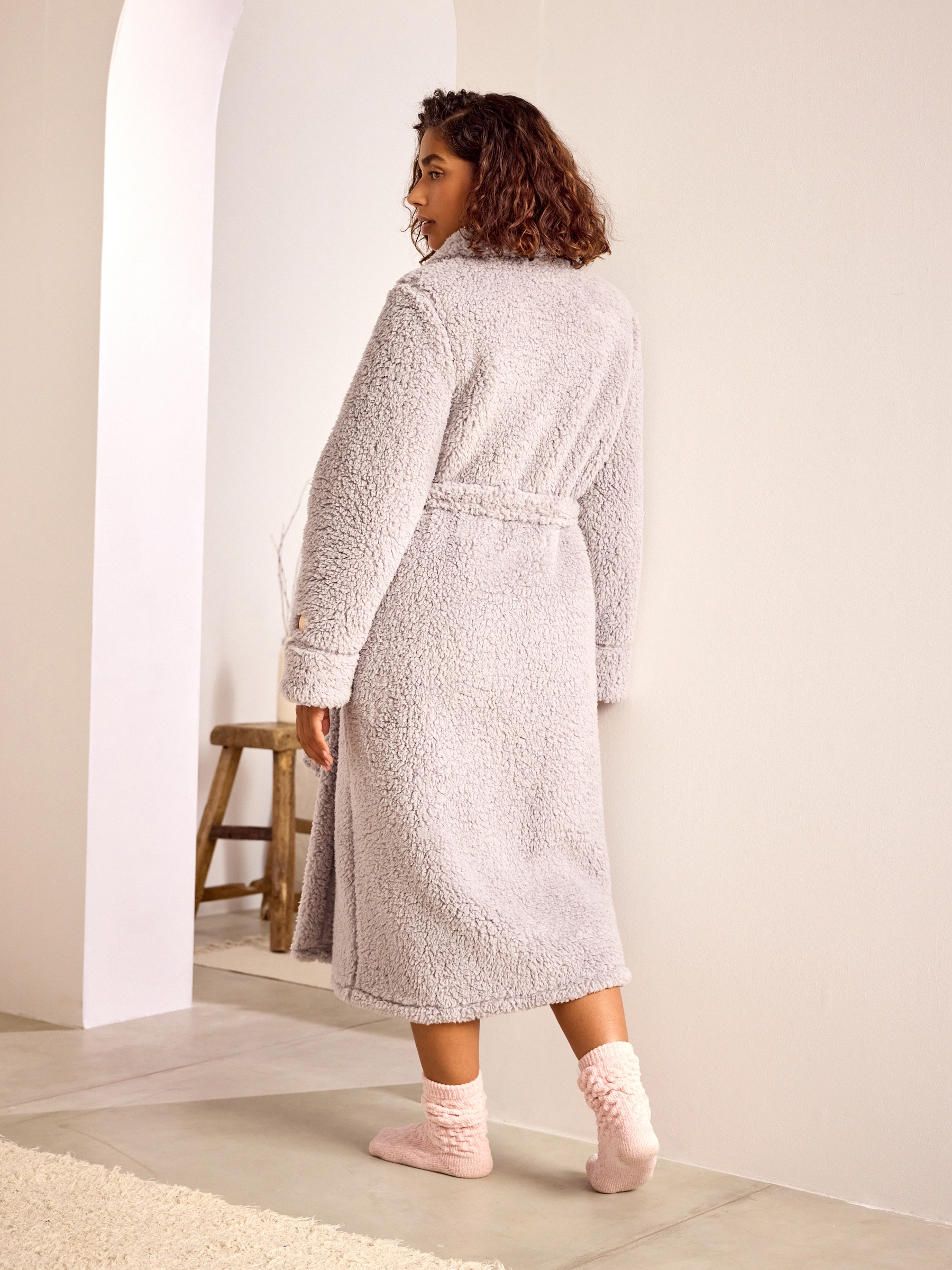 Buy Bath & Body Works Grey Fleece Robe from the Next UK online shop