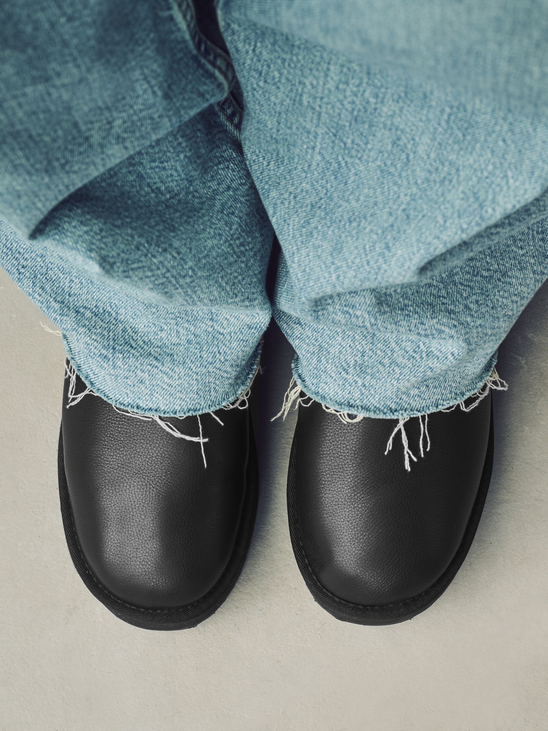 Buy Black Shower Repellent Suede Faux Fur Lined Platform Boots from the ...