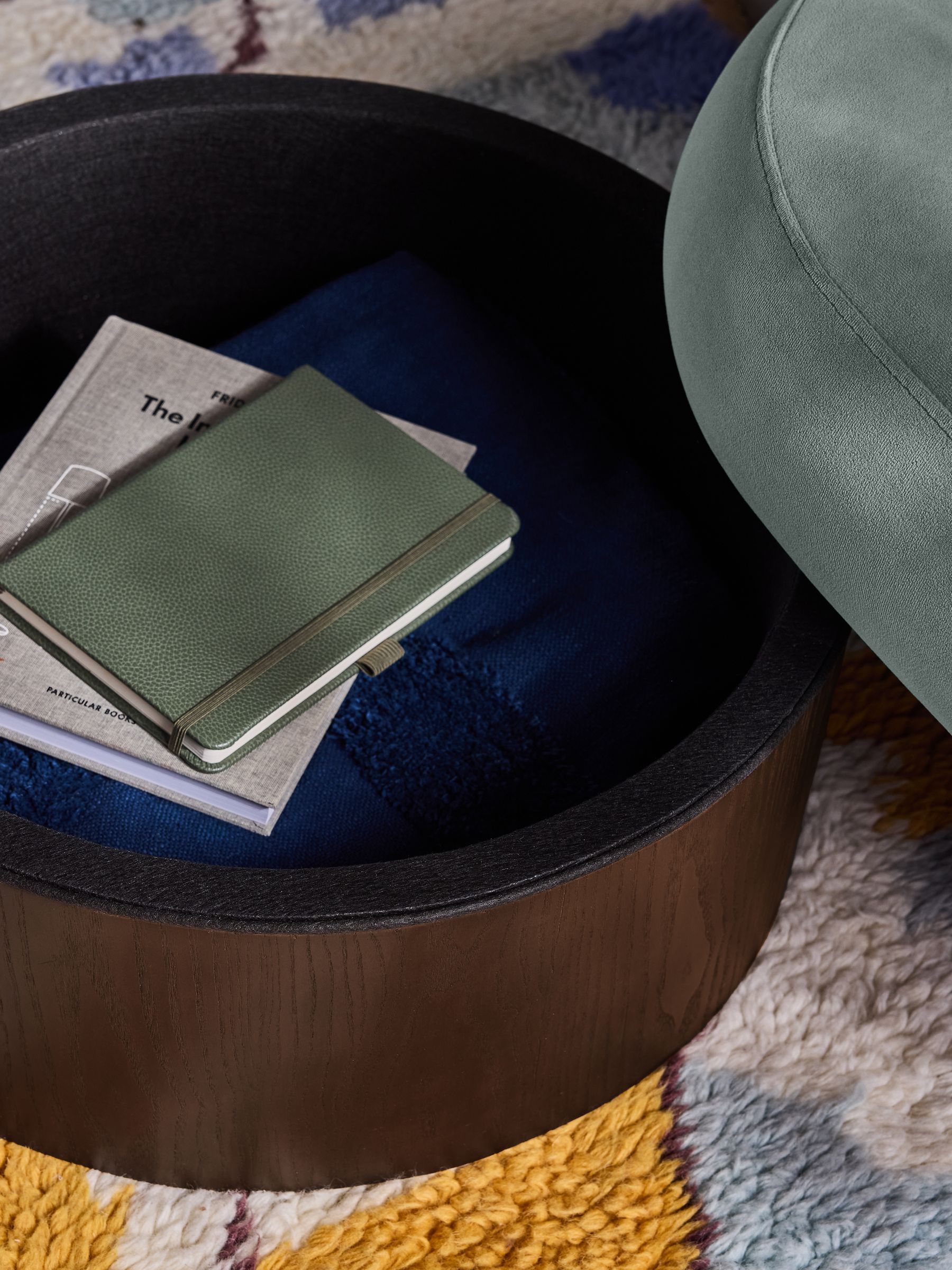 Buy MADE.COM Steel Grey Blue Novara Storage Footstool from the Next UK ...