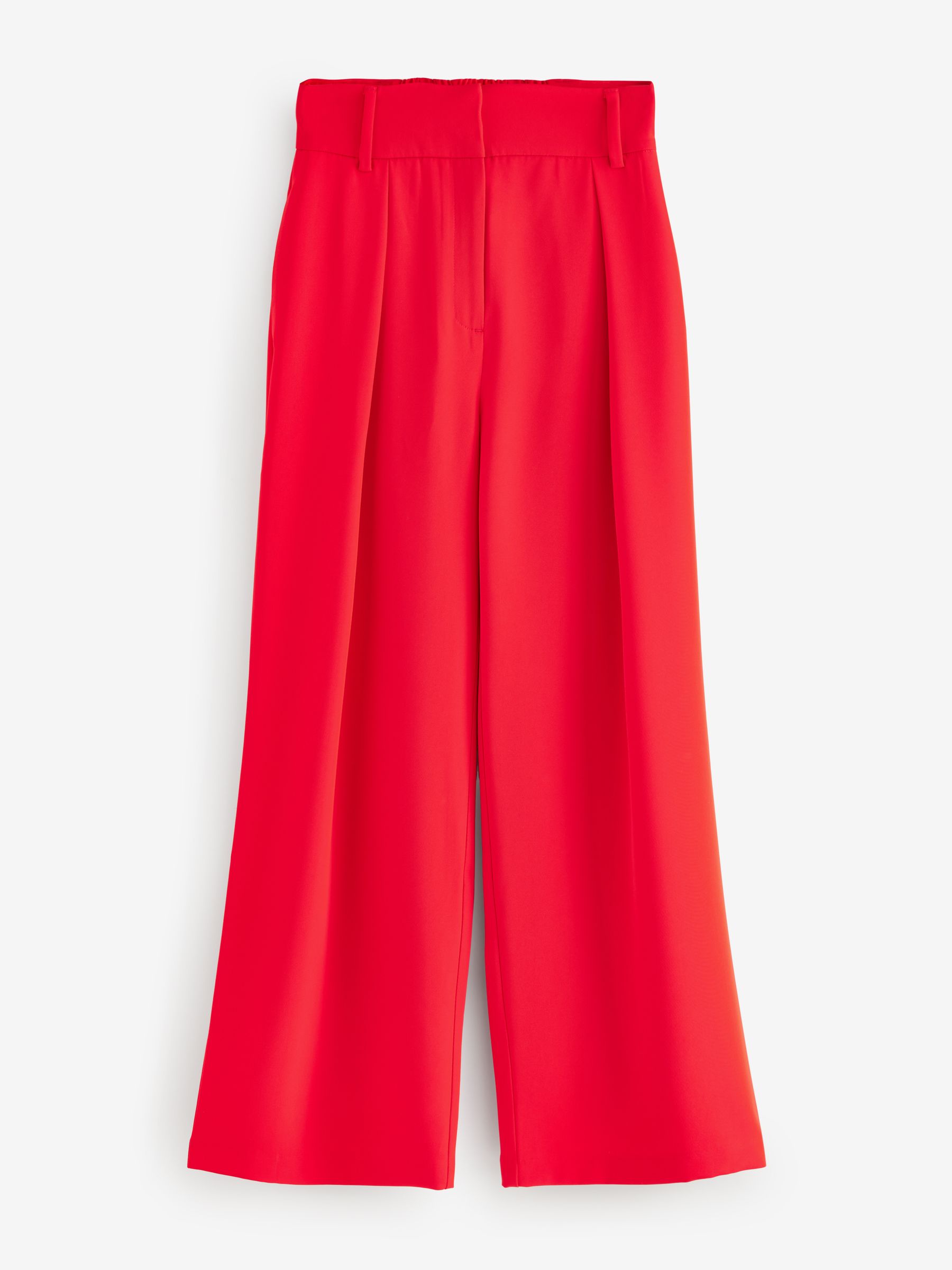 Buy Red Elastic Back Wide Leg Trousers from the Next UK online shop
