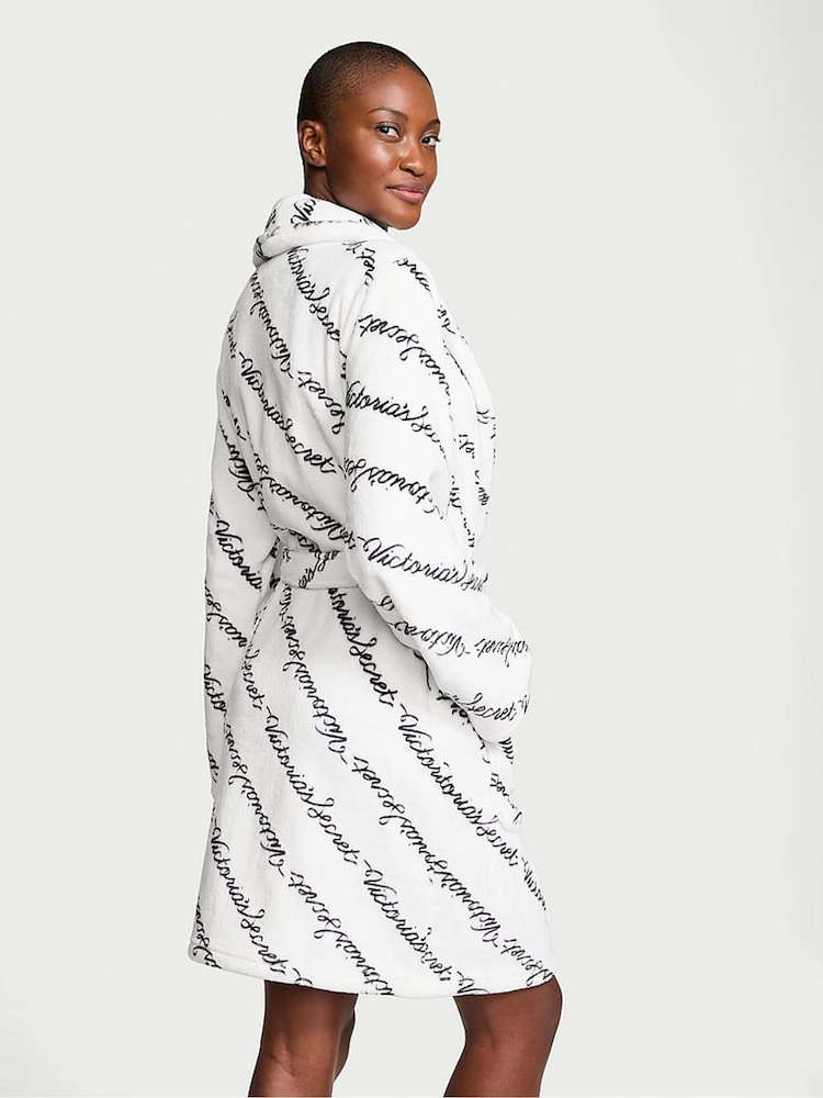 Buy Victoria's Secret Coconut White Ribbon Script Cosy Short Dressing ...