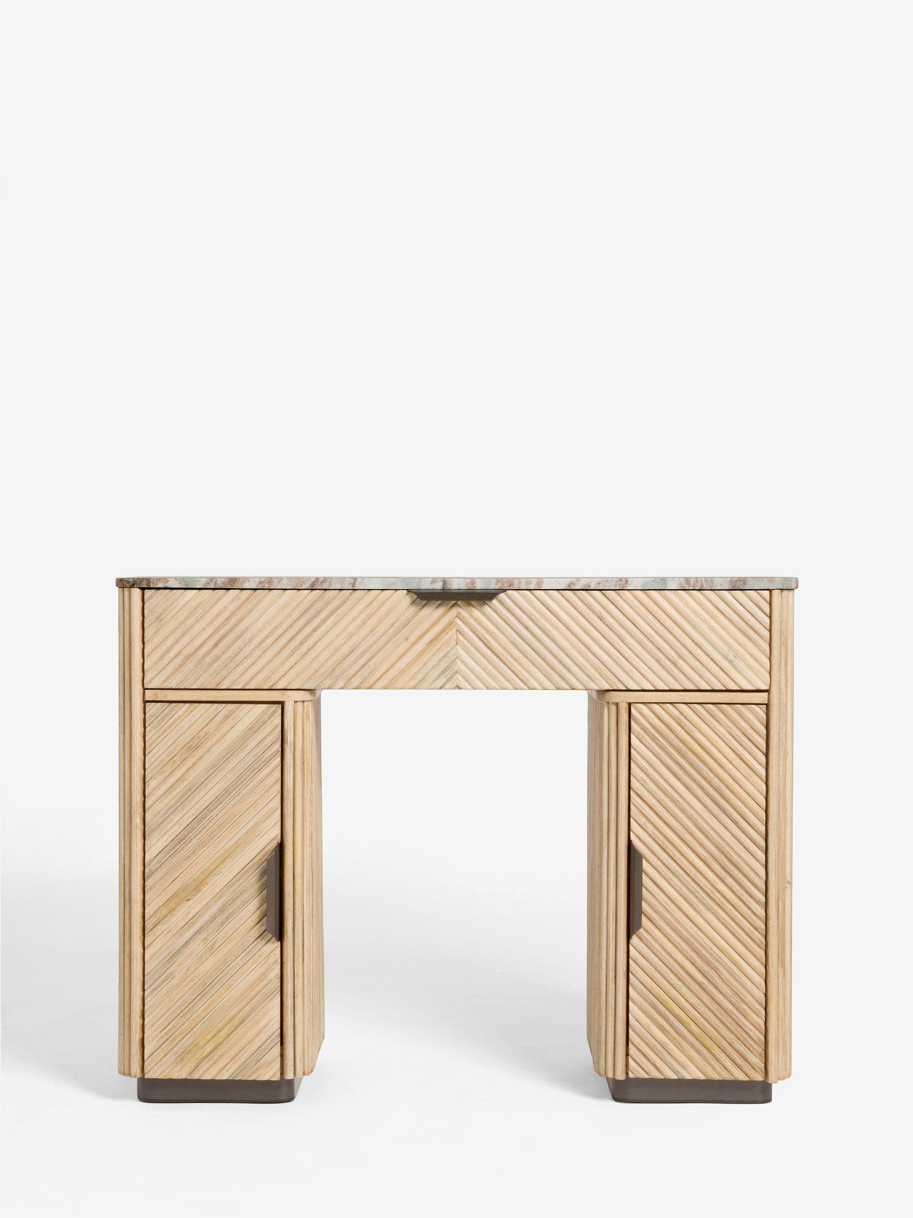 Buy Natural Valencia 1 Drawer 2 Doors Solid Mango Wood Dressing Table ...