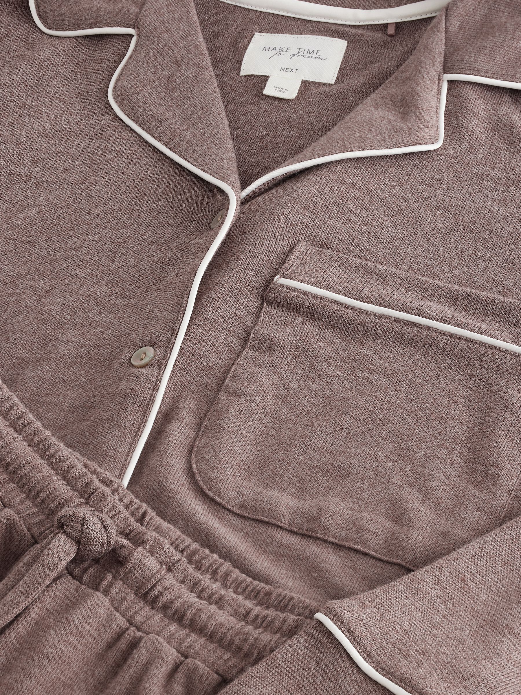 Buy Mink Brown Cosy Button Through Pyjamas from the Next UK online shop