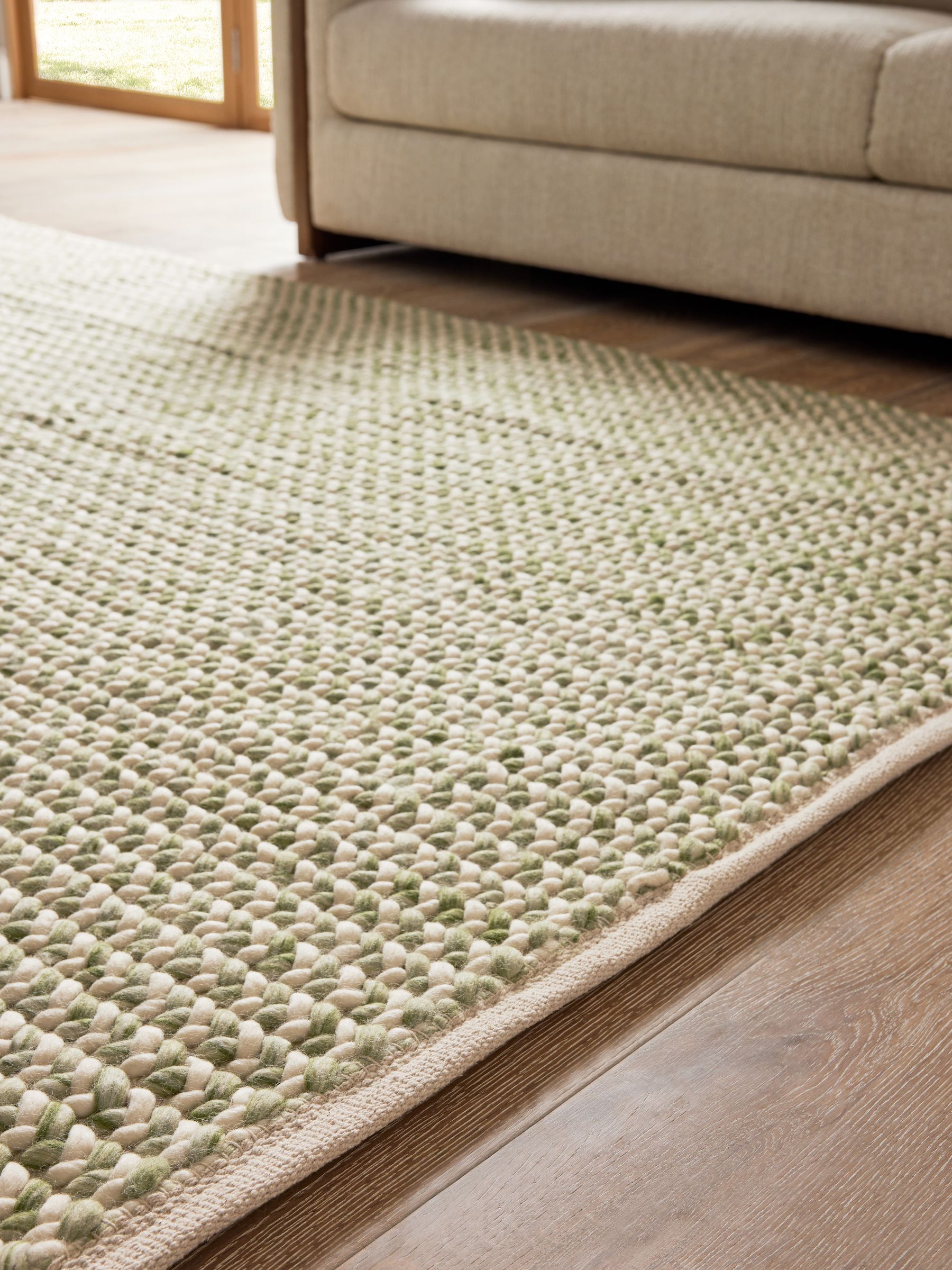 Buy Sage Green Knit Effect Rug from the Next UK online shop
