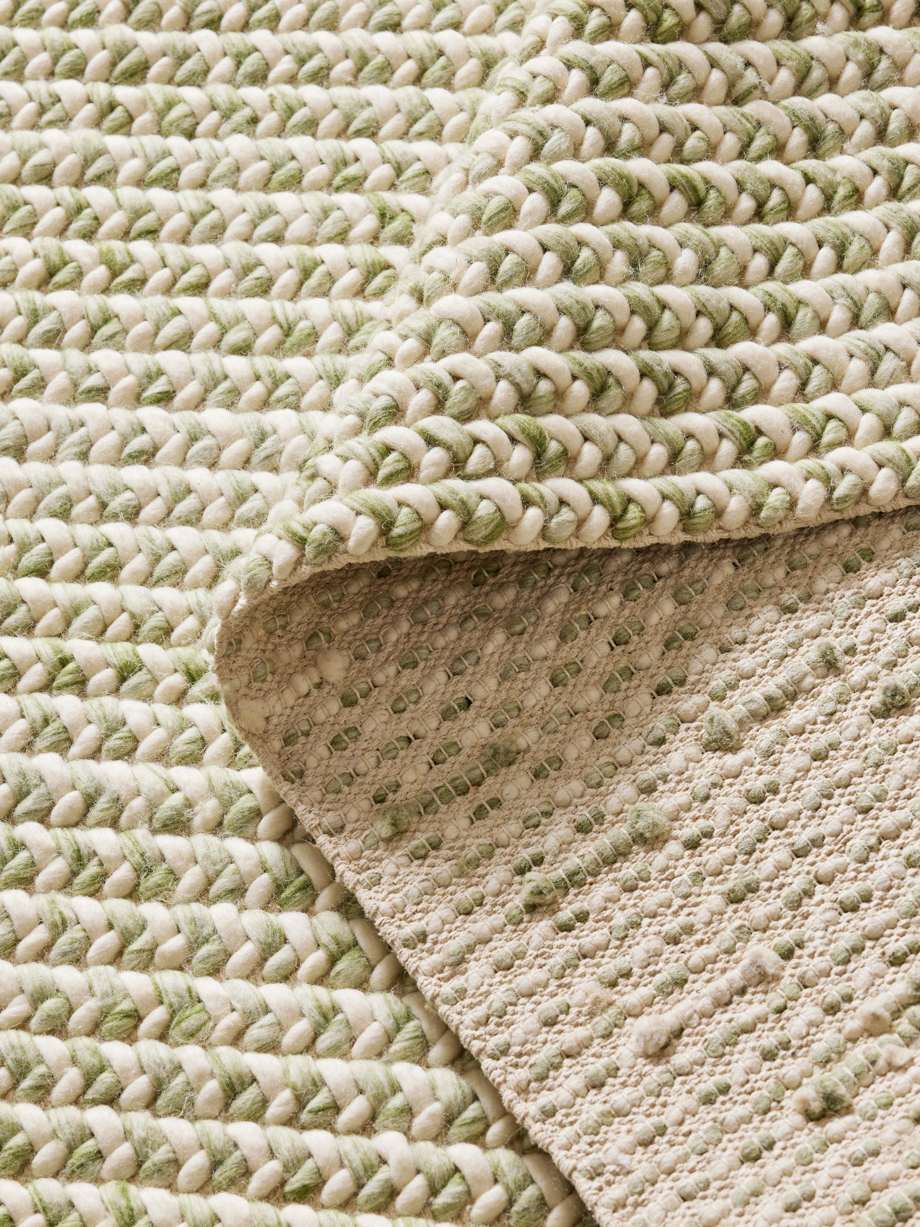 Buy Sage Green Knit Effect Rug from the Next UK online shop