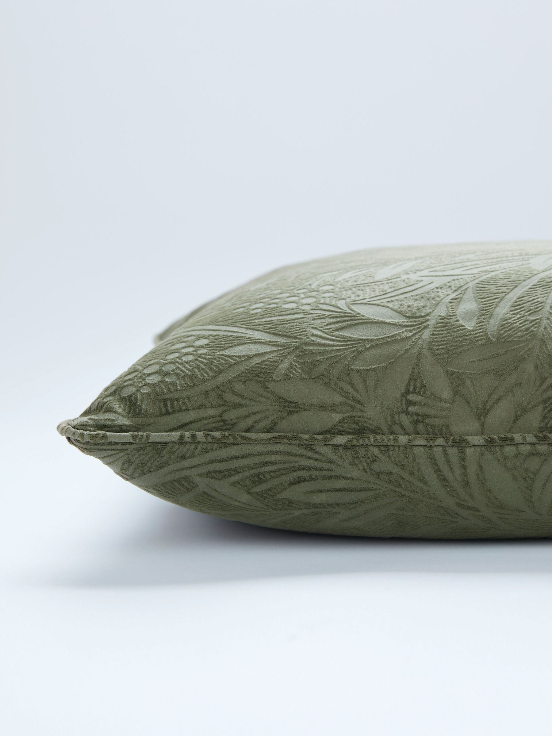 Buy Laura Ashley Green Olive Barley Embossed Cushion from the Next UK ...