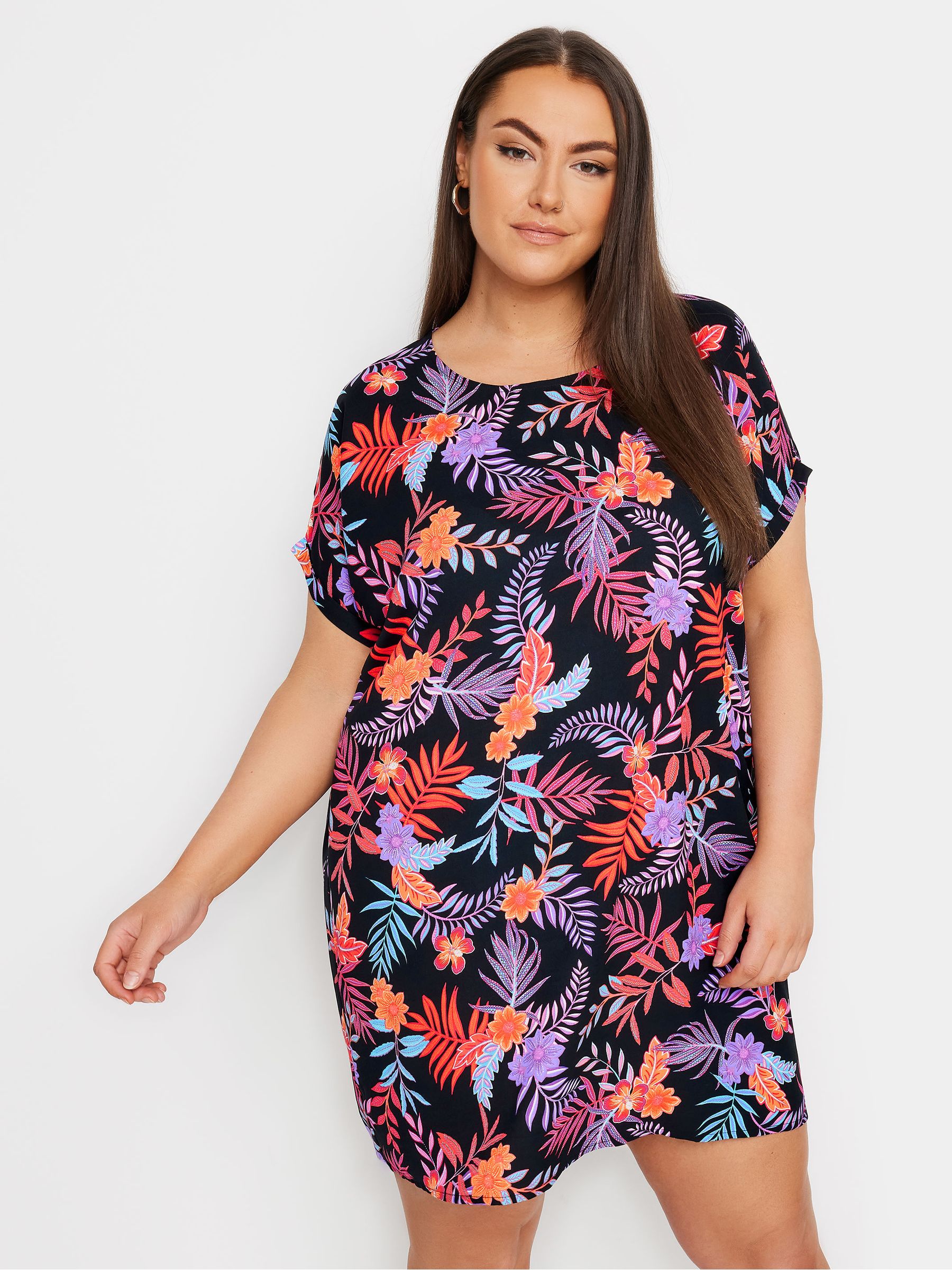 Buy Yours Curve Black Leopard Print Shift Dress from the Next UK online ...