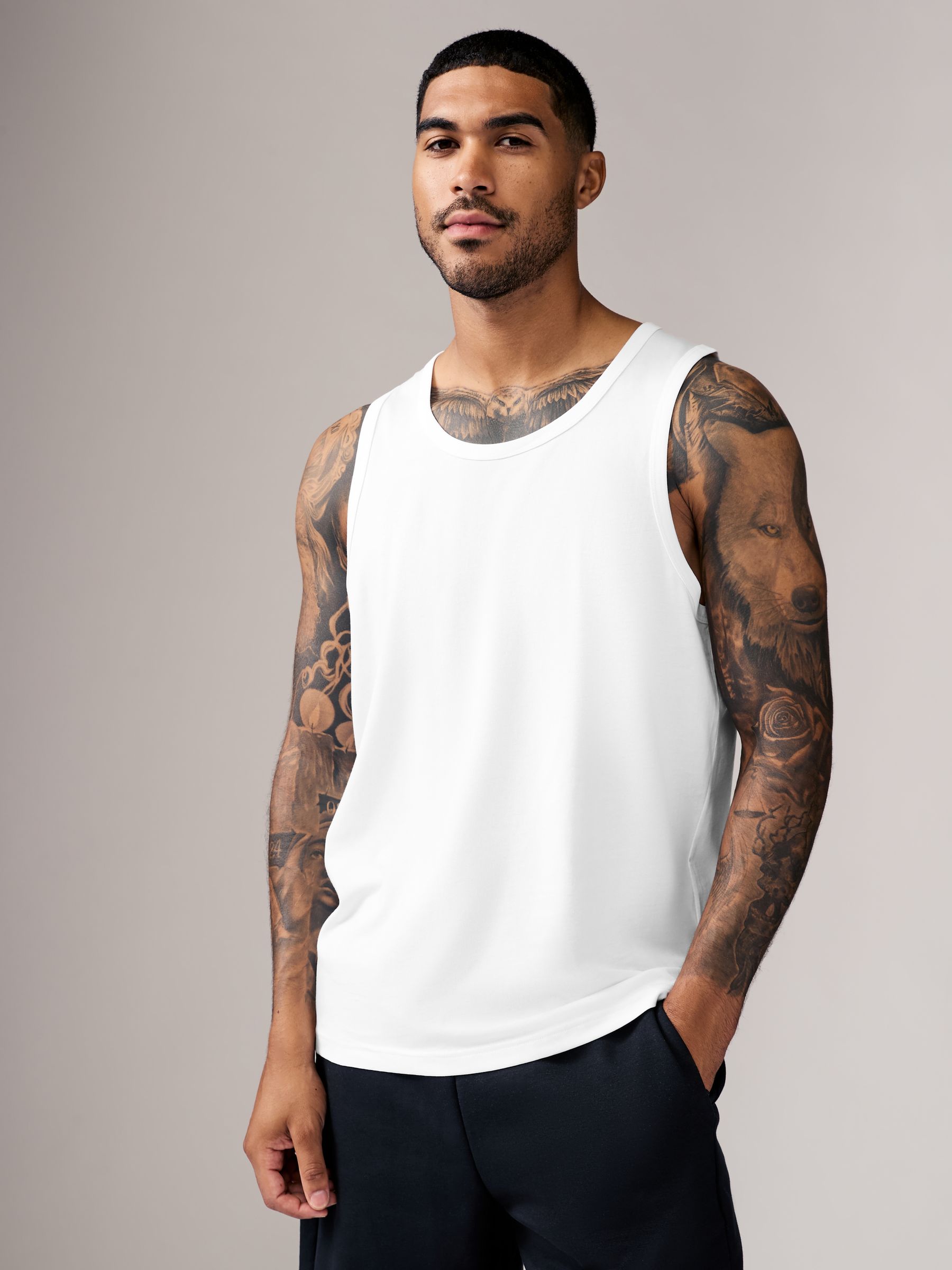 Buy White 100% Cotton Vests 4 Pack from the Next UK online shop
