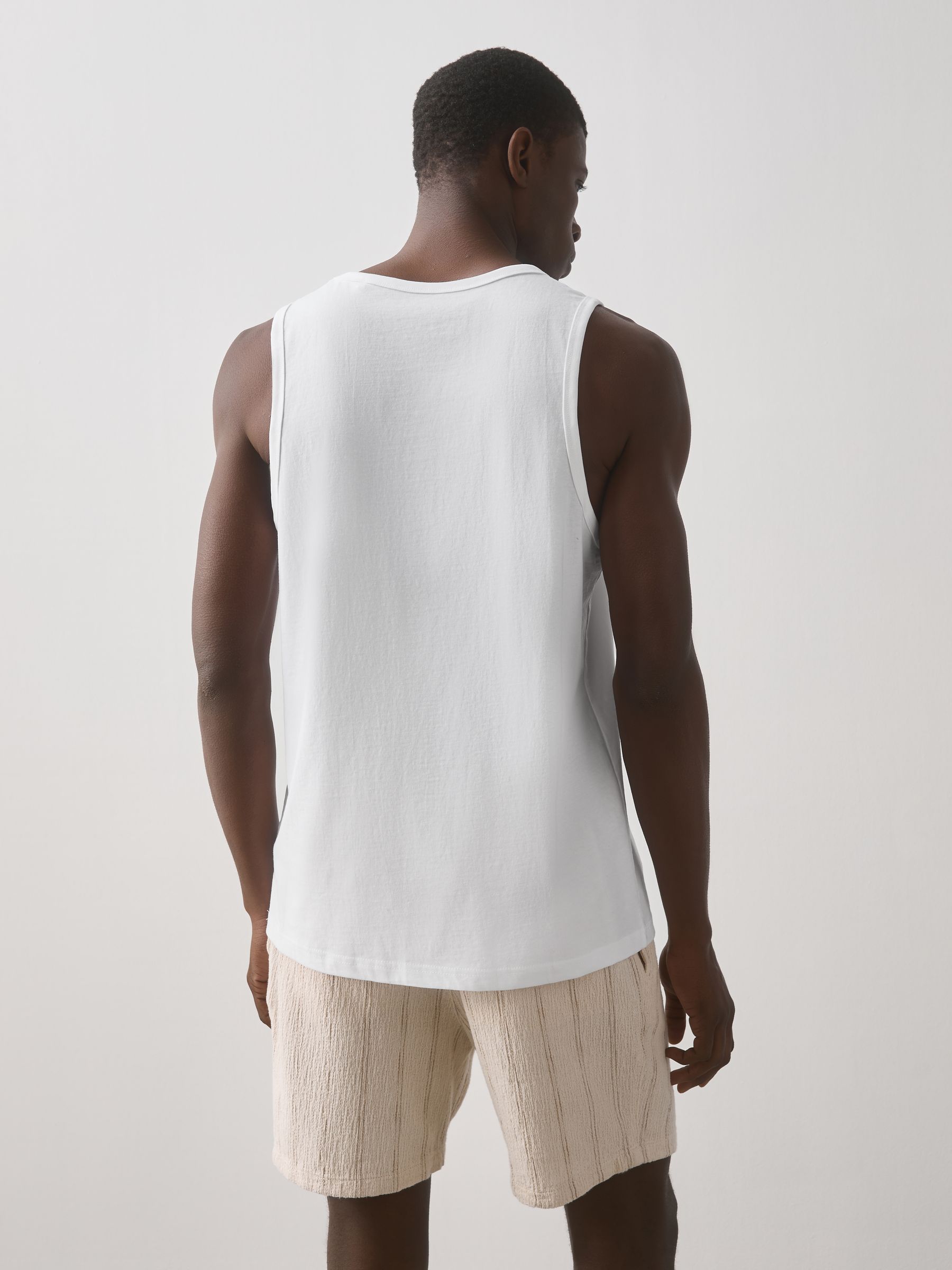 Buy White Cotton Vests 4 Pack from the Next UK online shop