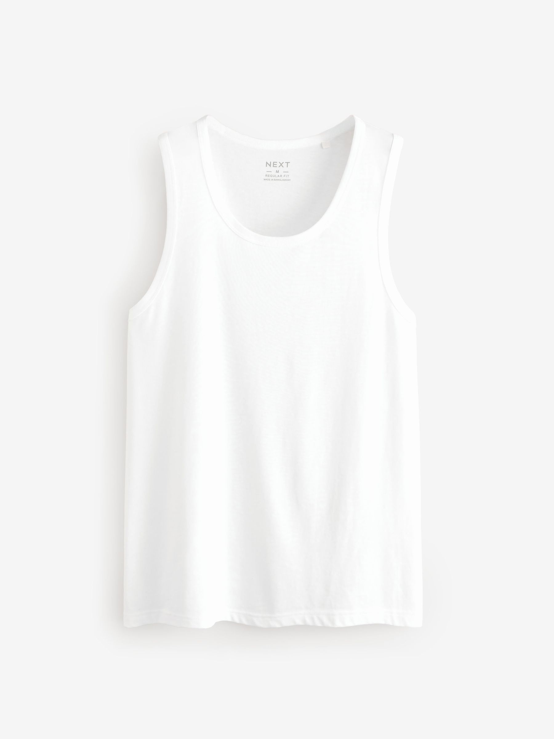 Buy White 100% Cotton Vests 4 Pack from the Next UK online shop