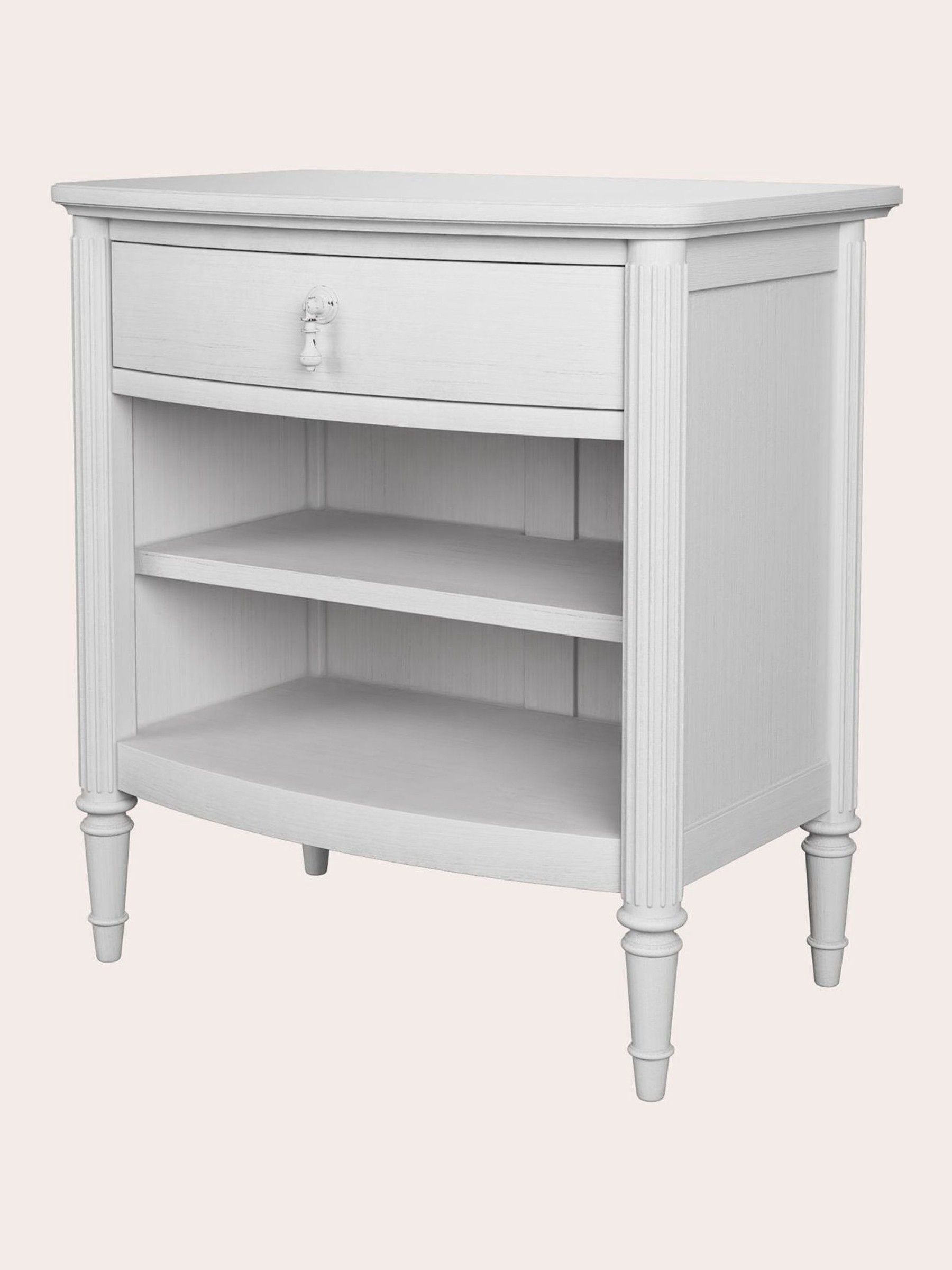 Buy Laura Ashley White Washed Bramford 1 Drawer Bedside Table from the ...