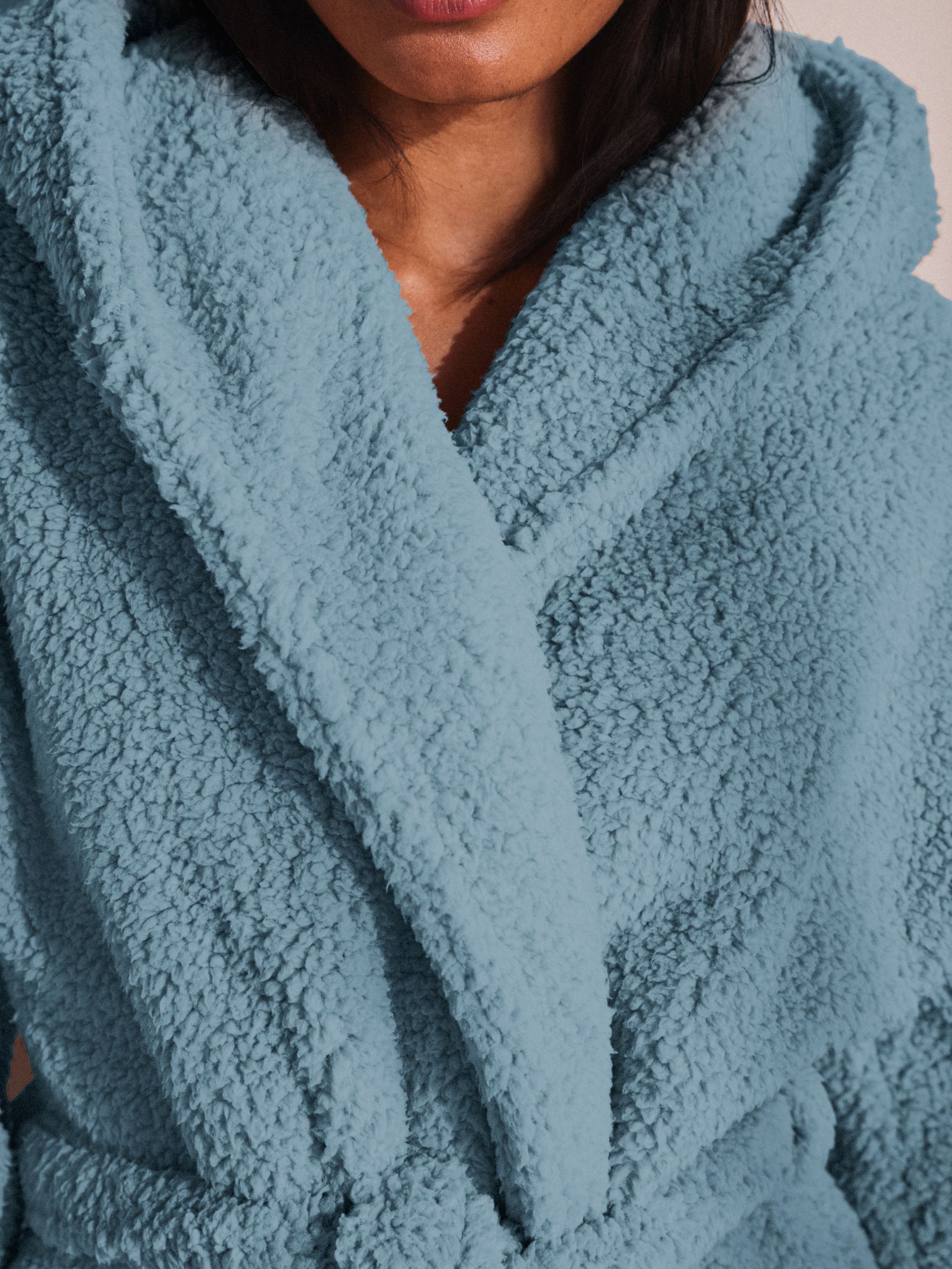 Buy Blue Long Teddy Dressing Gown from the Next UK online shop