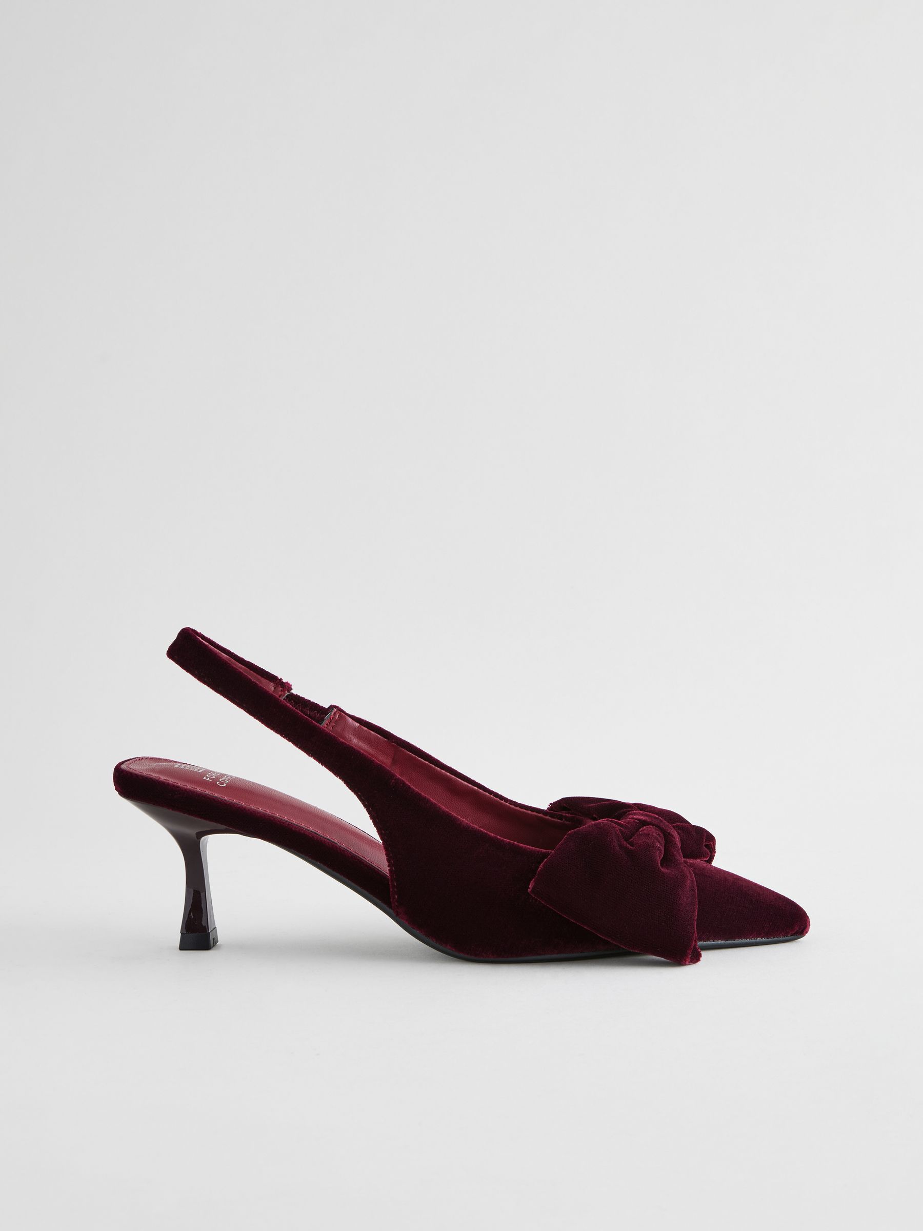 Buy Berry Red Standard Fit Forever Comfort® Bow Slingback Kitten Heels ...