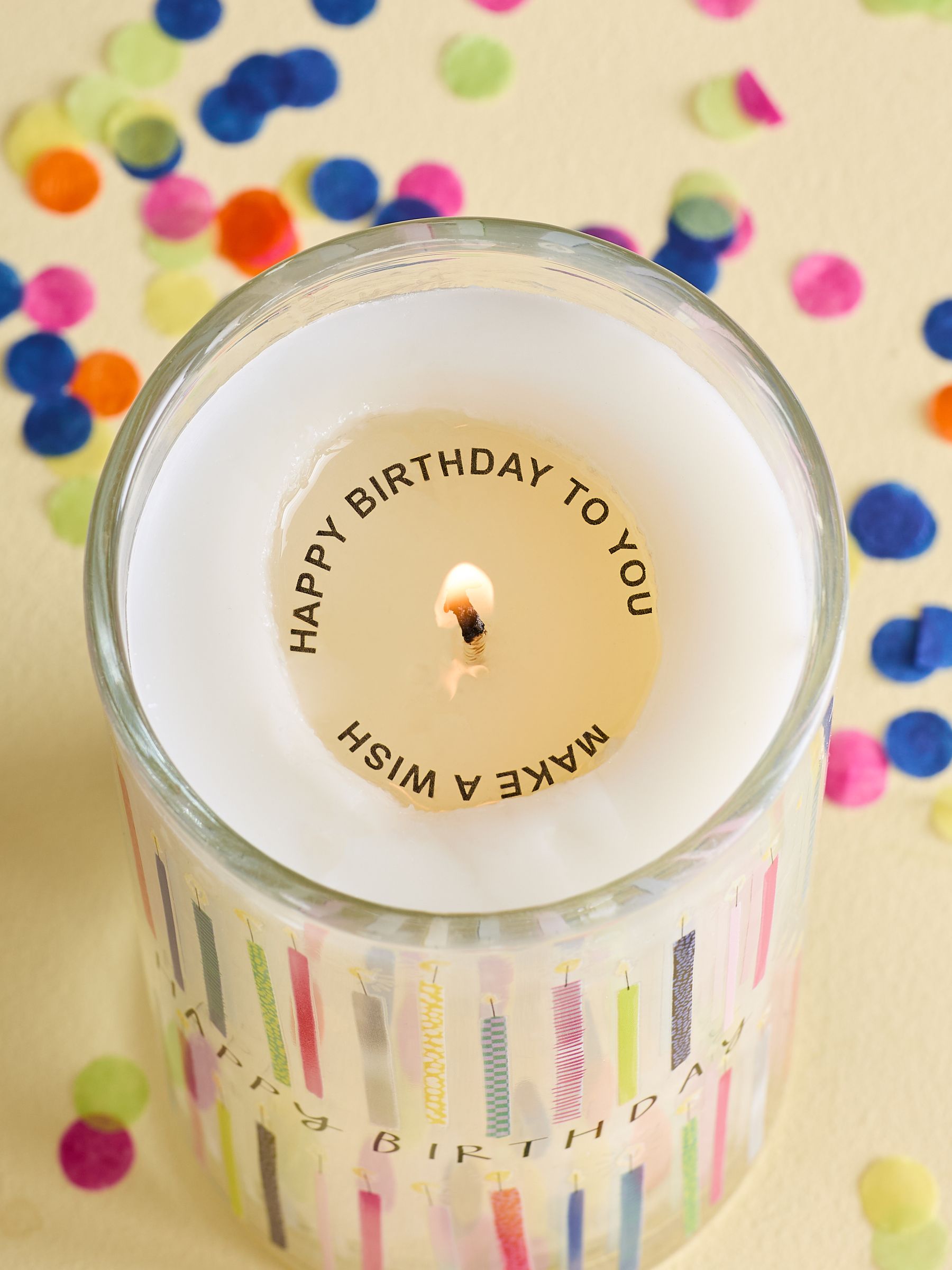 Buy Multi Happy Birthday Hidden Message White Jasmine Scented Candle ...